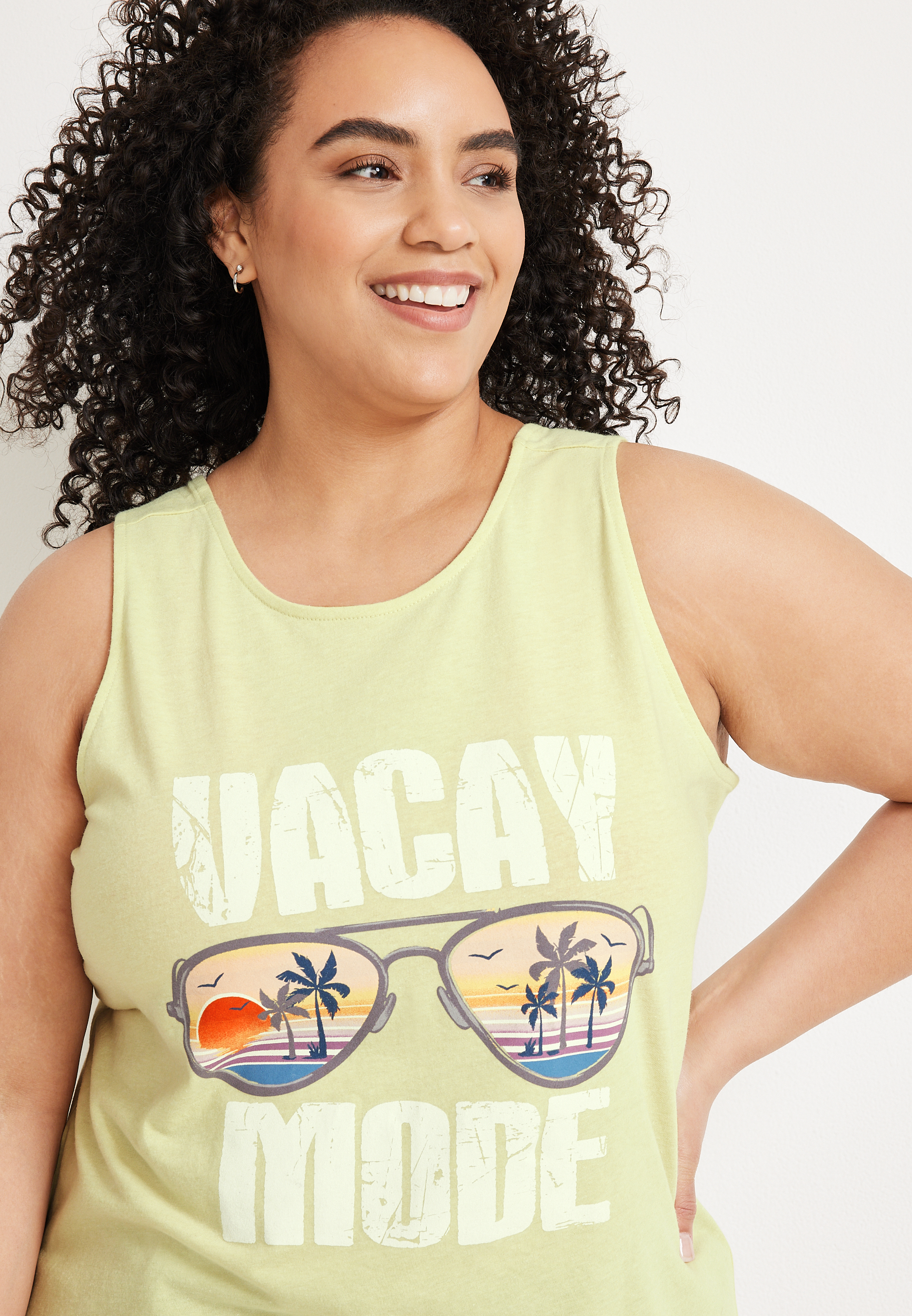 Plus Size Vacay Mode Graphic Tank | maurices