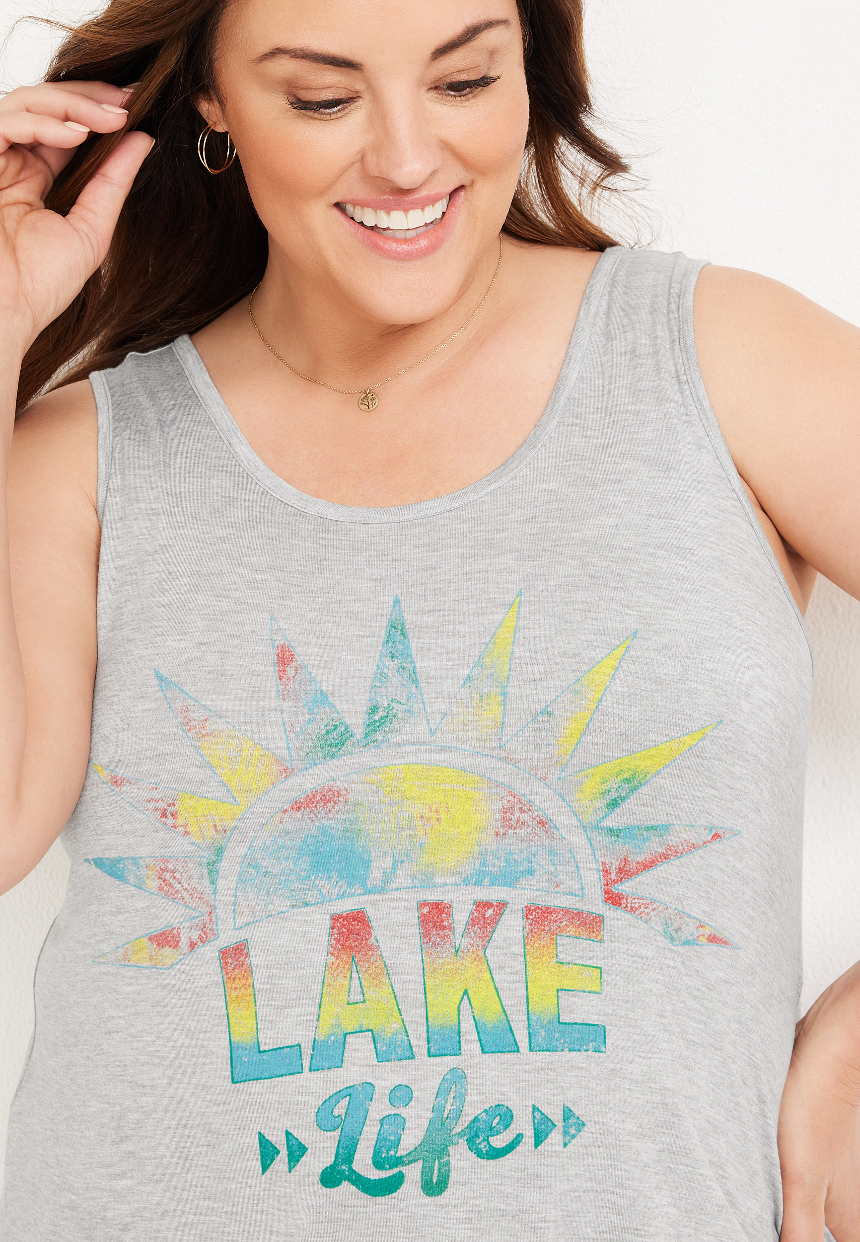 Plus Size Lake Life Graphic Tank | maurices