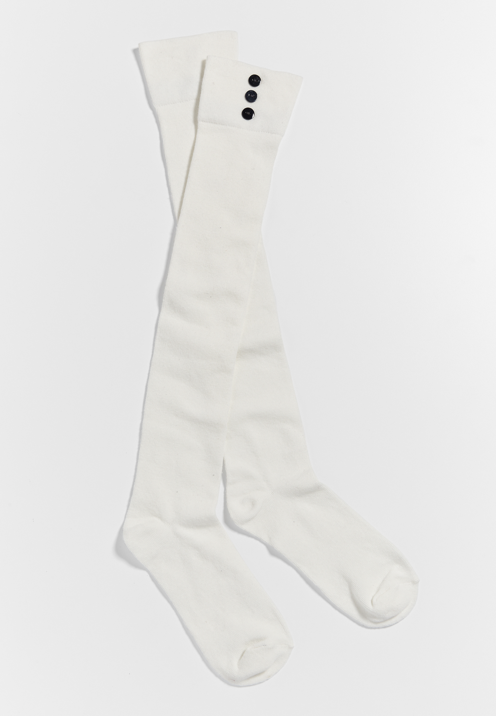 boot socks with three buttons in off white | maurices