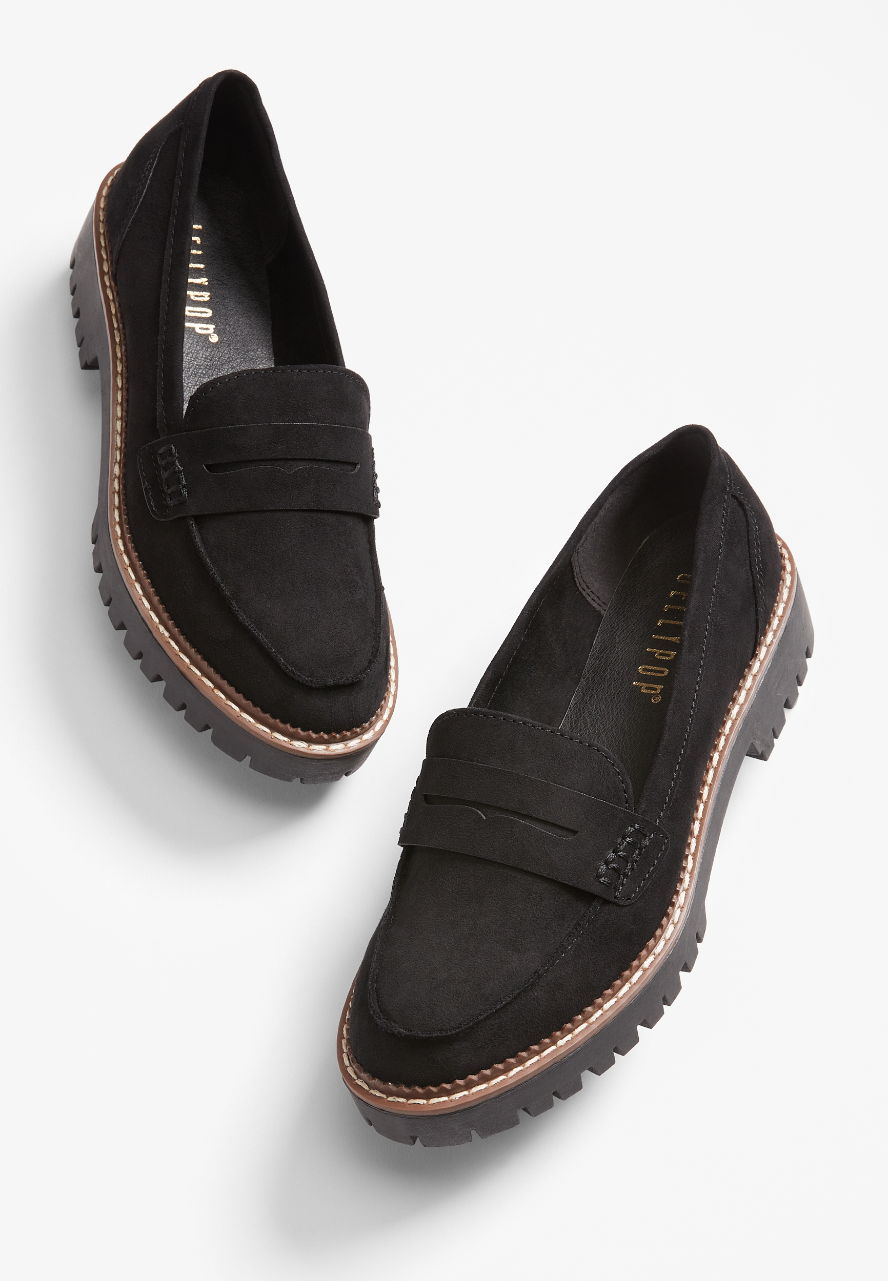 Paris Black Mini Lug Loafer | maurices