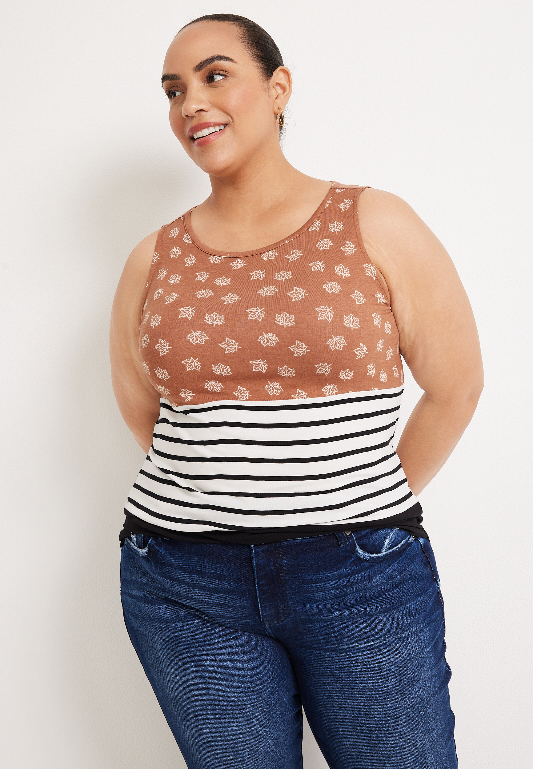 Plus Size 24/7 Mara High Neck Tank Top | maurices