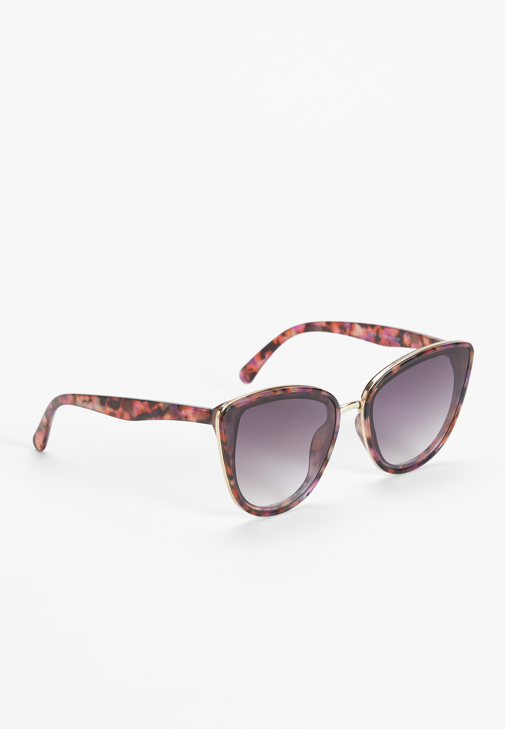 Metal In Lay Tortoise Cat Eye Sunglasses | maurices