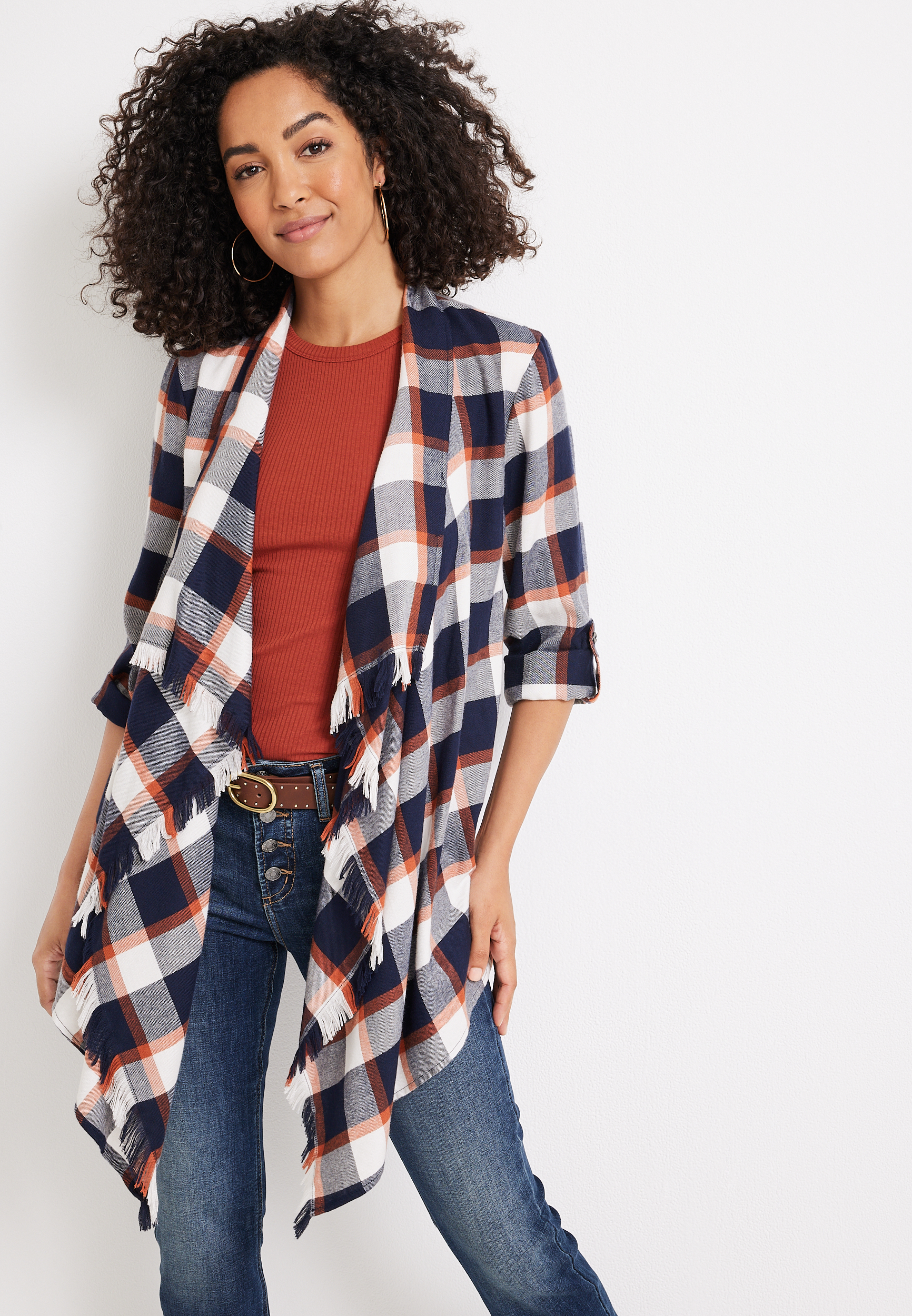 Plaid Kimono | maurices