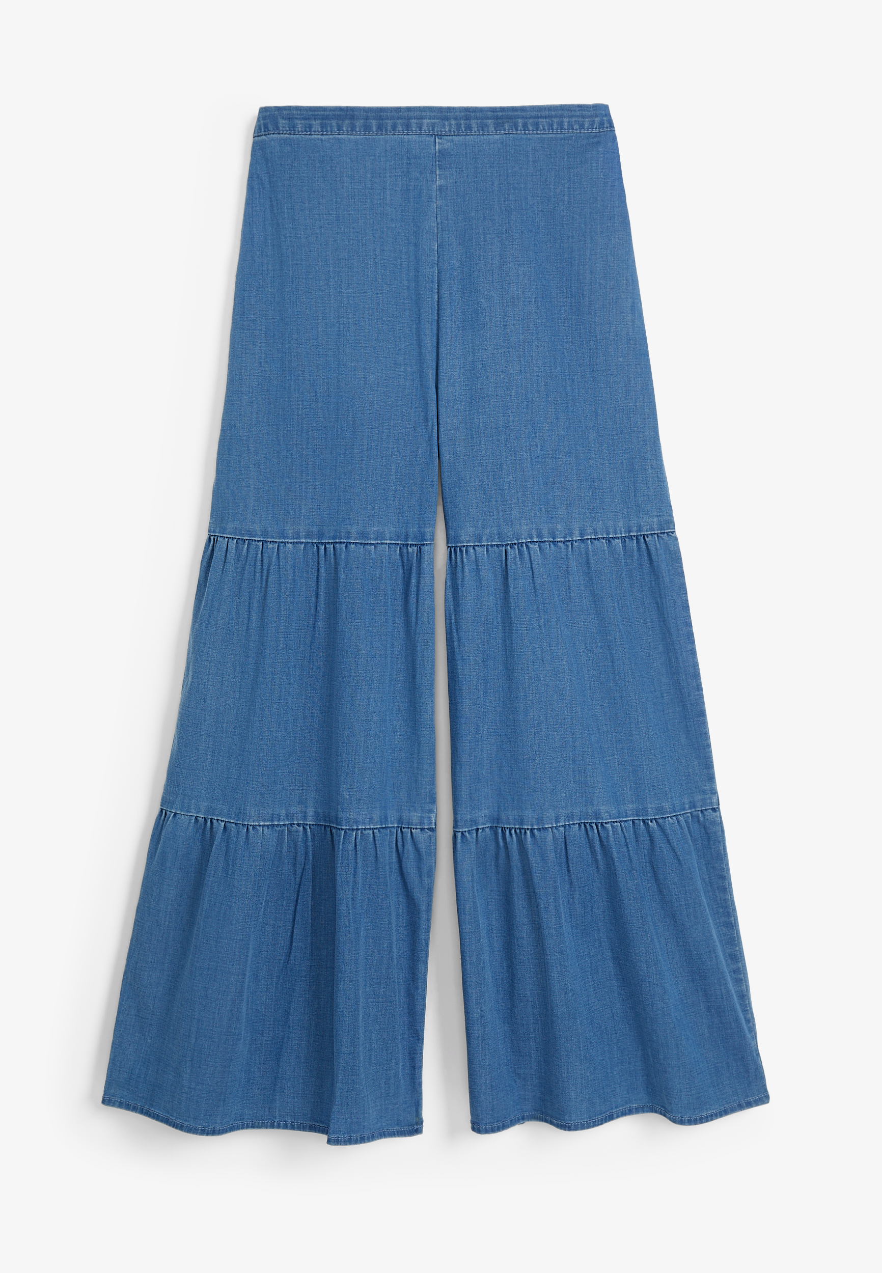 Hfs Girls Tiered Chambray Flare Leg Pant Maurices