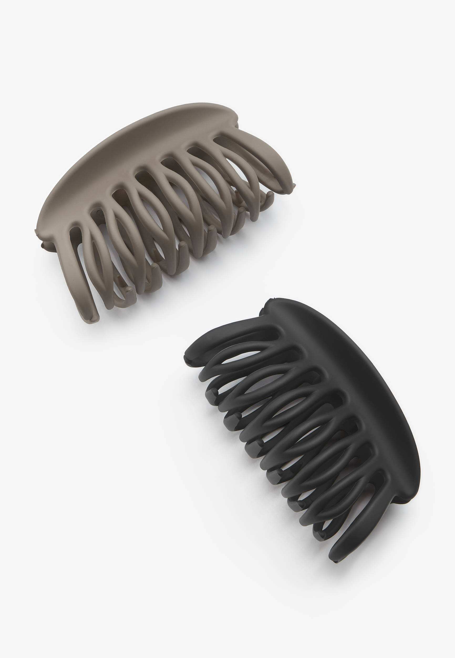 2 Pack Gray and Black Claw Hair Clips | maurices