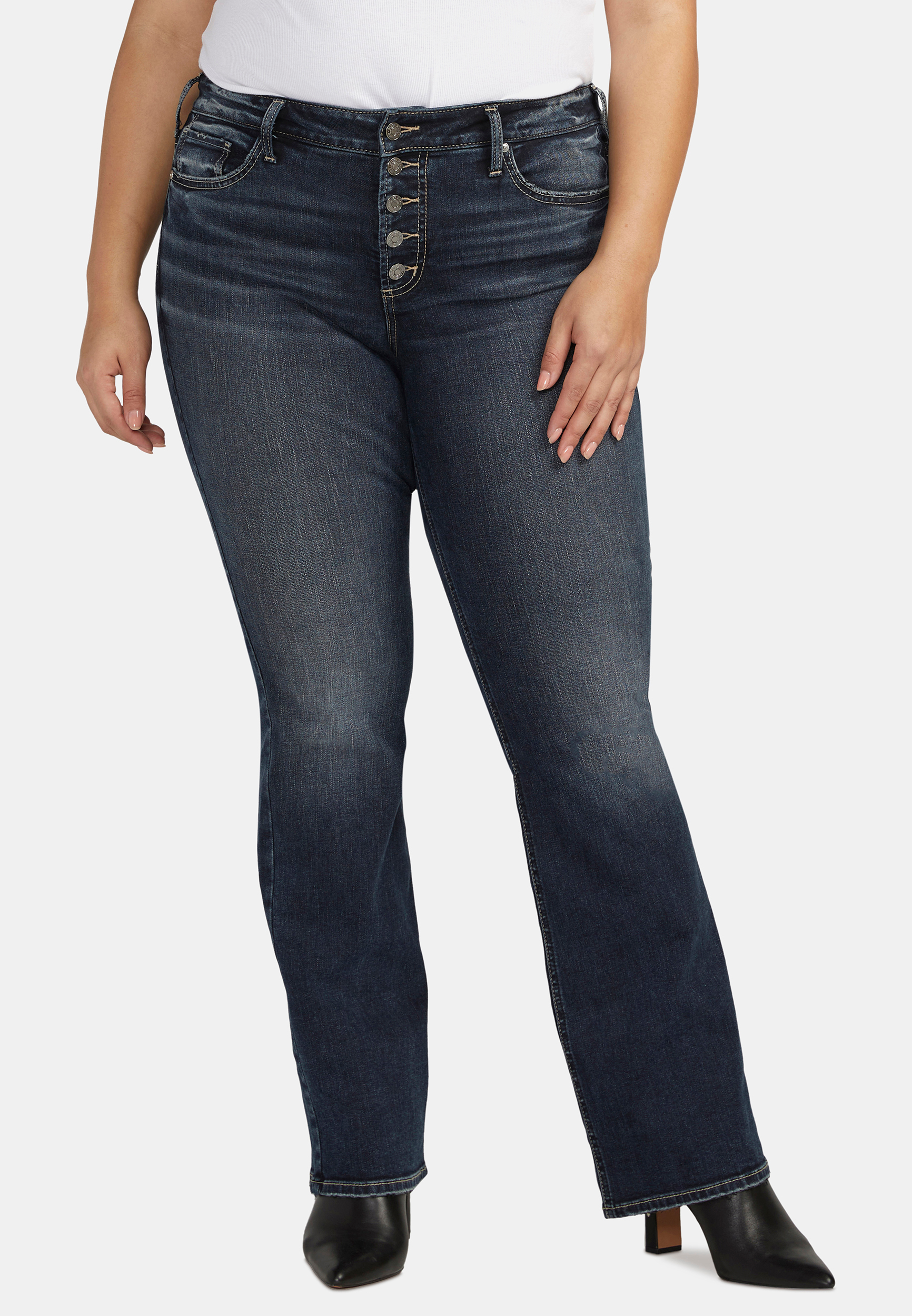 Plus Size Silver Jeans Co.® Suki Bootcut Curvy Mid Rise Button Fly Jean ...