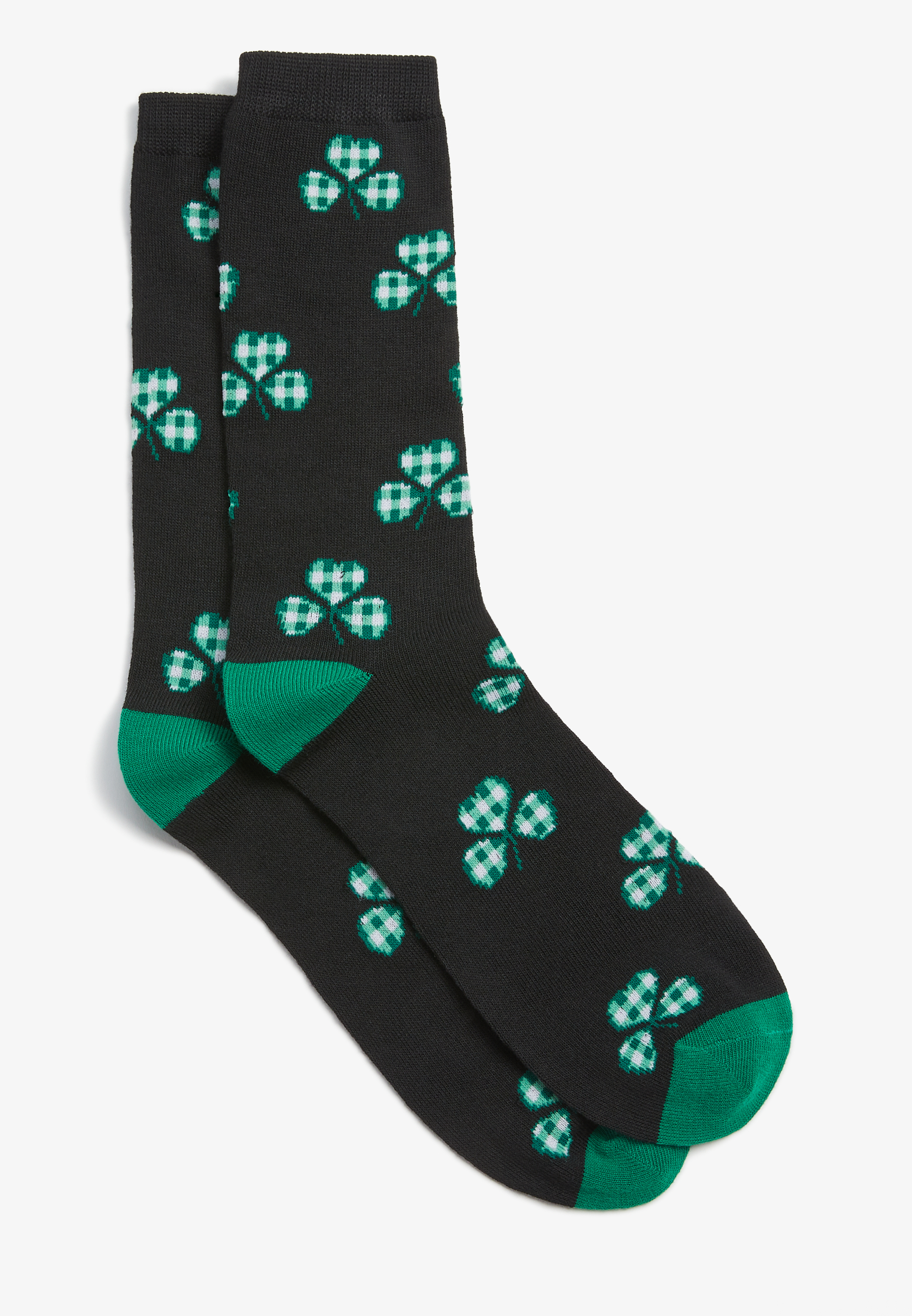 Plaid Clover Crew Socks | maurices