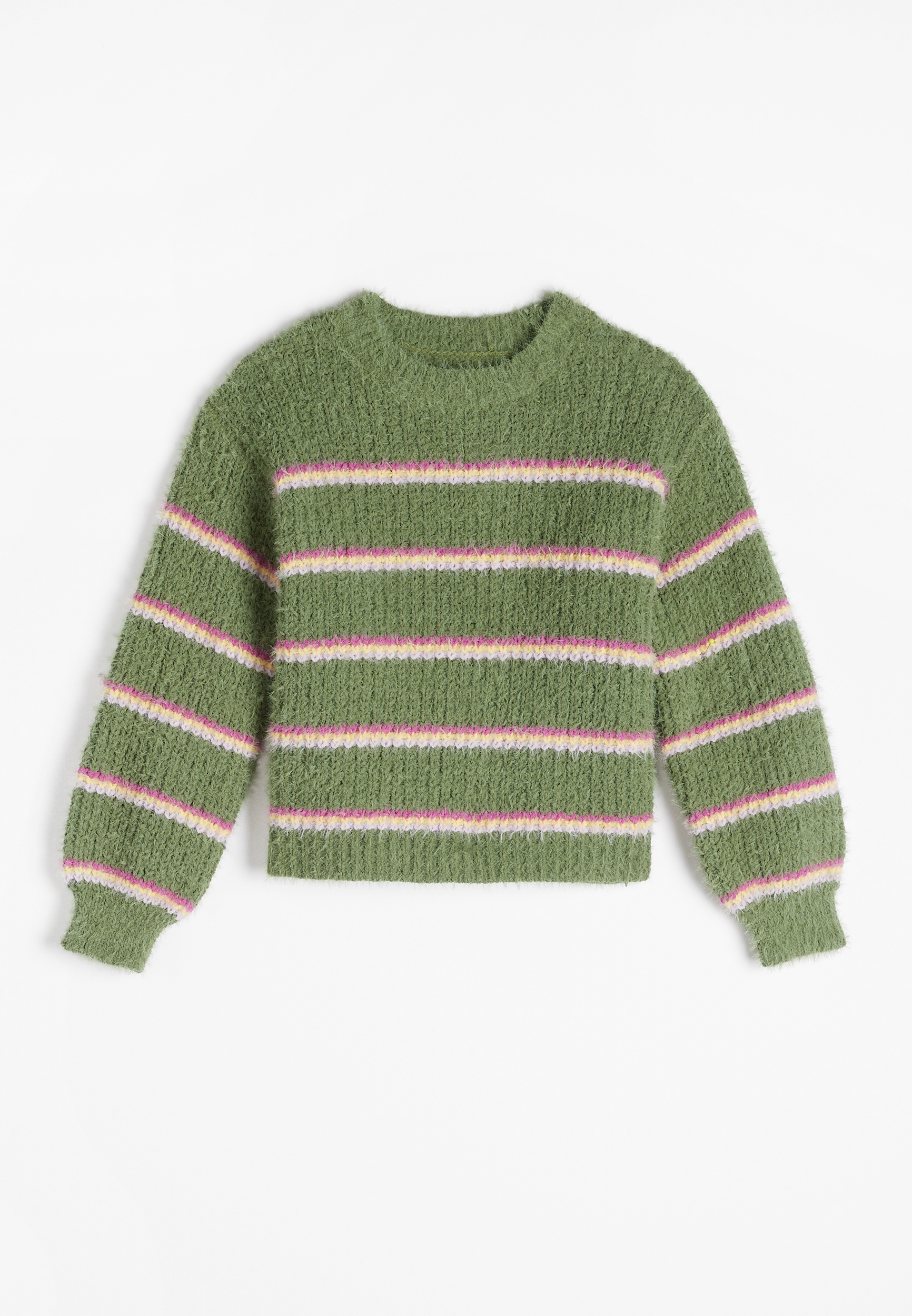 HFS Girls Chenille Striped Sweater | maurices