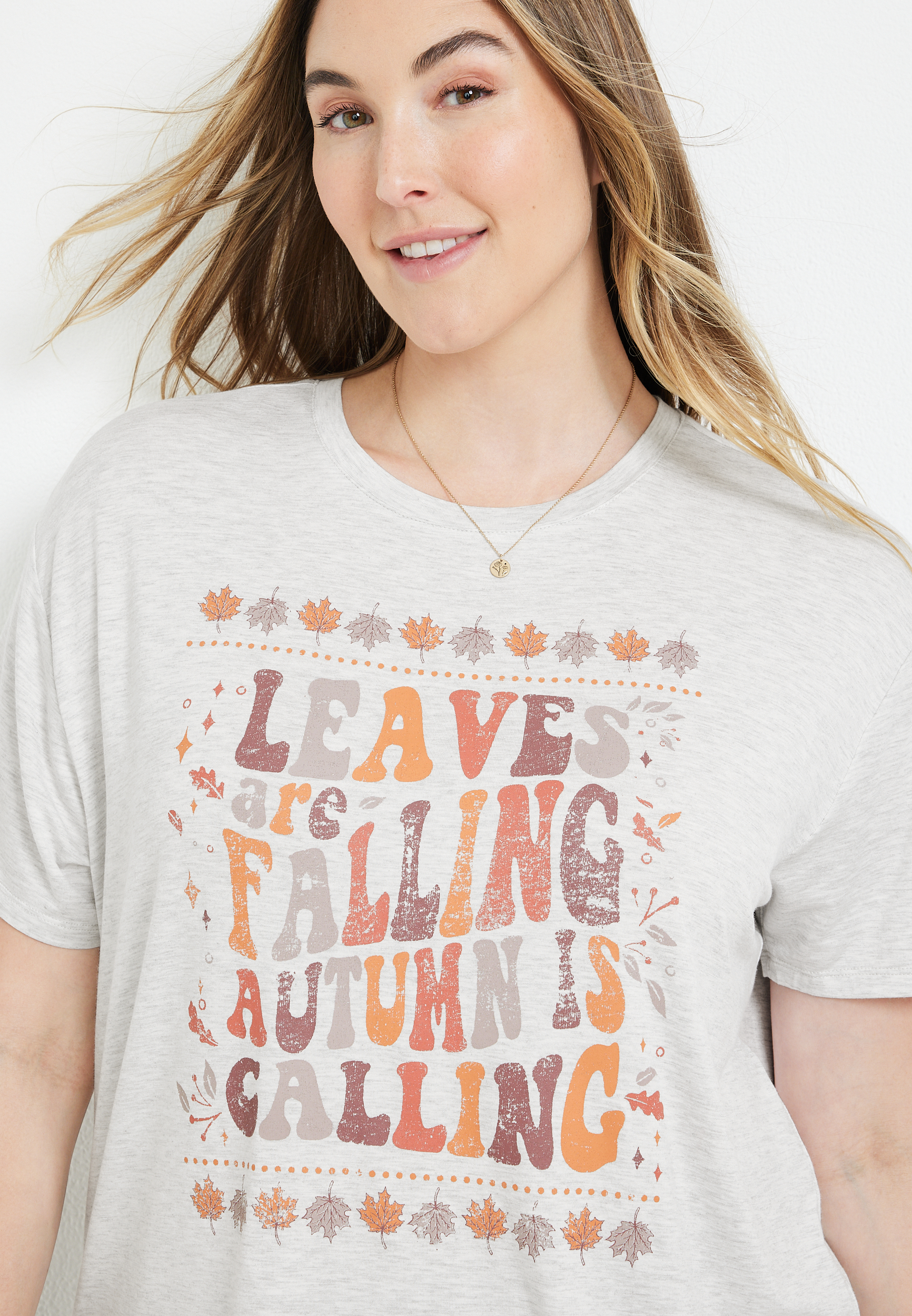 Plus Size Autumn Is Calling Graphic Tee | maurices
