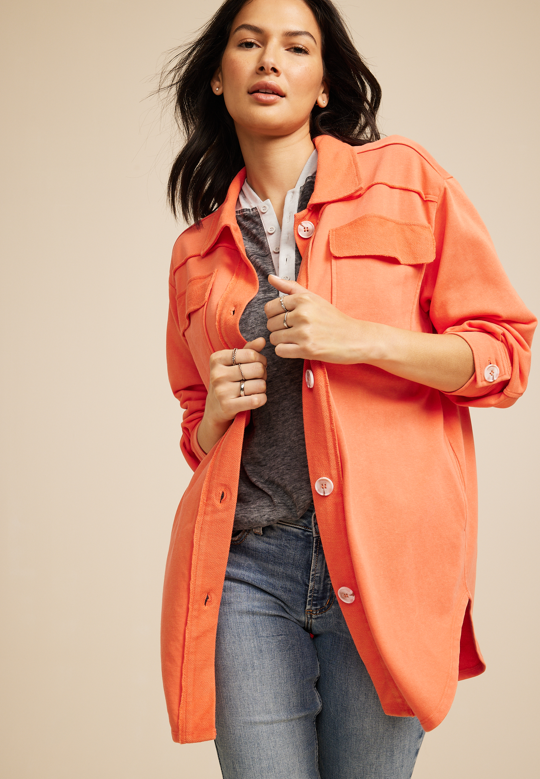 HFS Collegiate Shacket | maurices