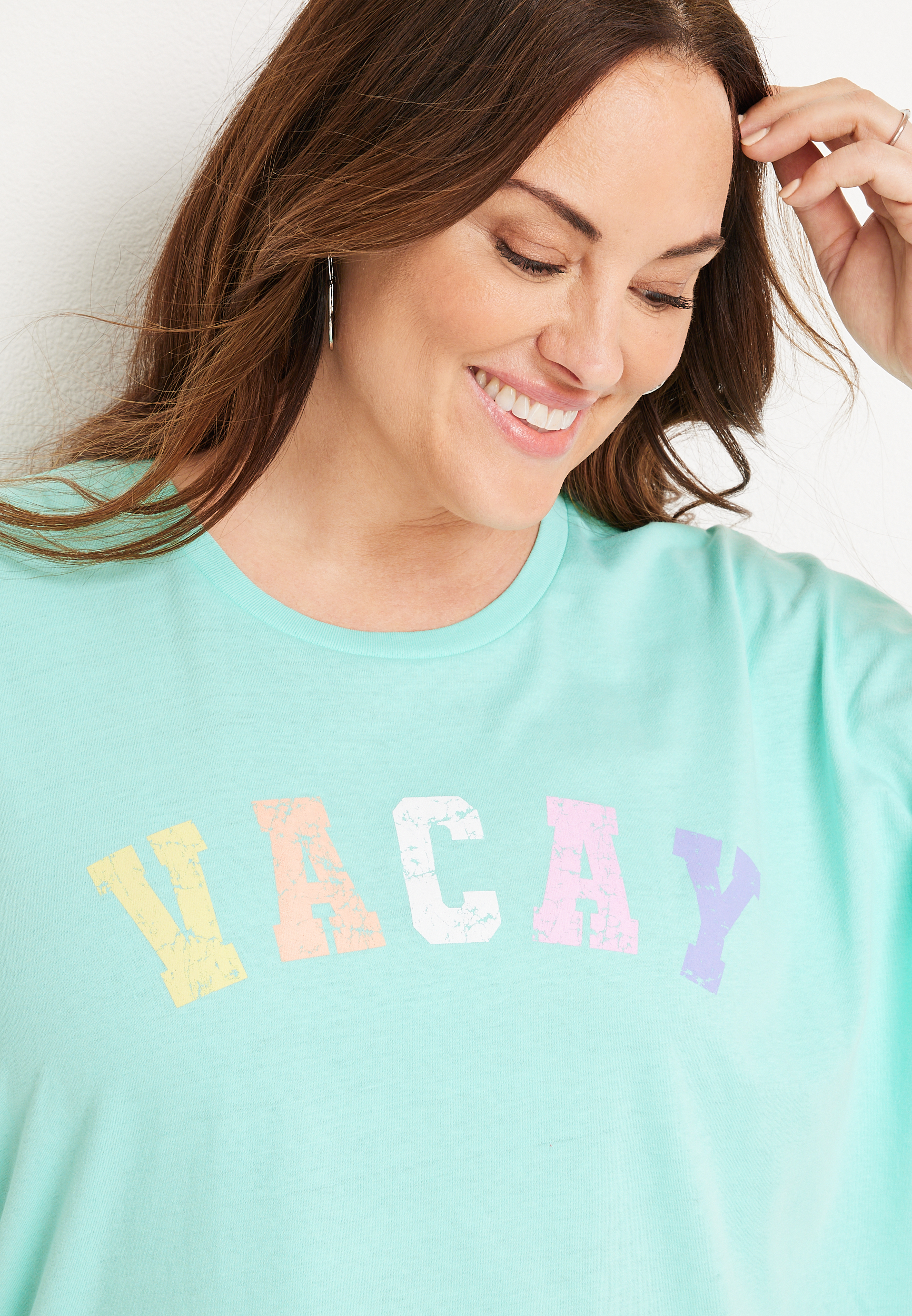 Plus Size Vacay Graphic Tee | maurices