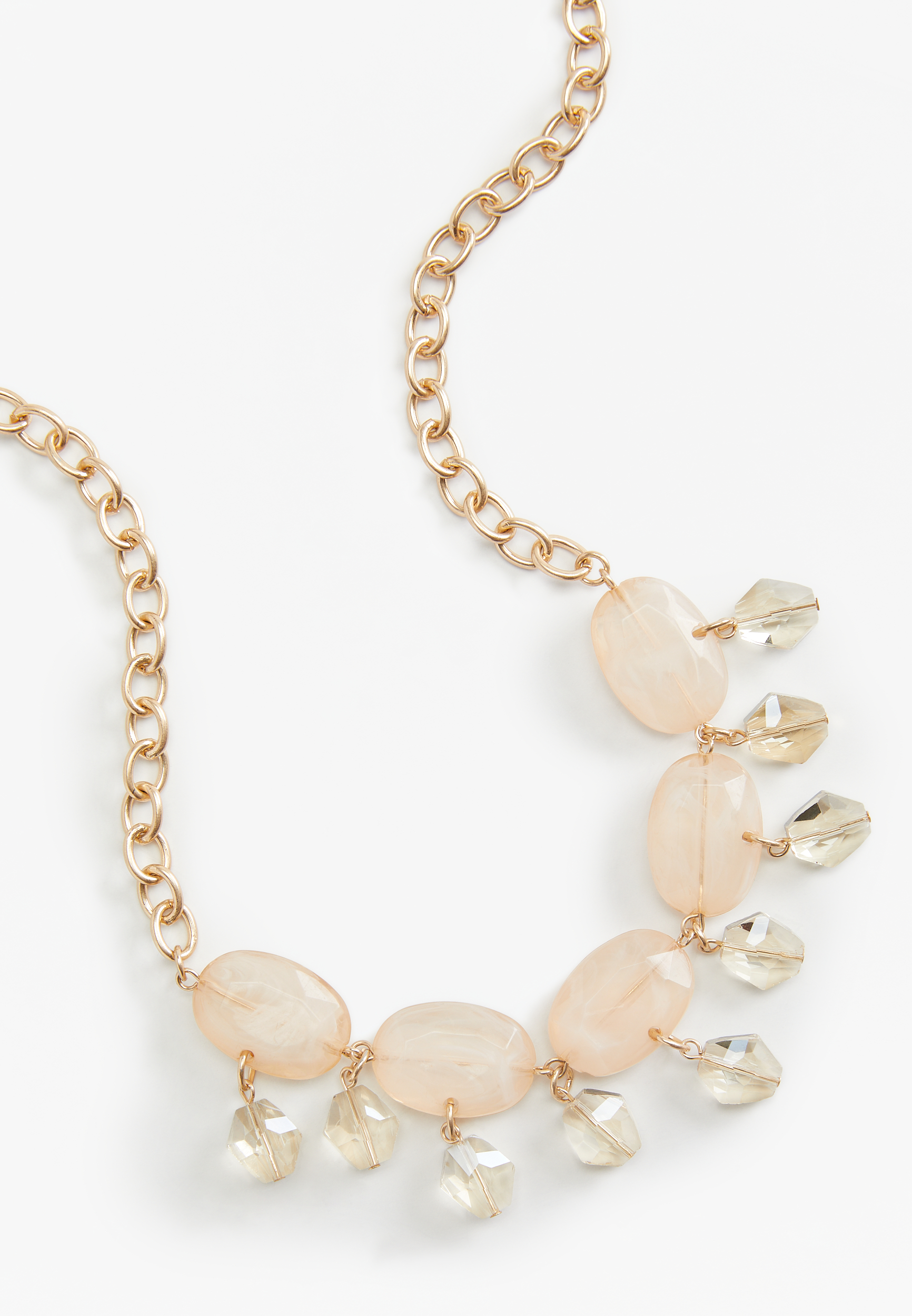 Faux Crystal Teardrop Stone Necklace | maurices