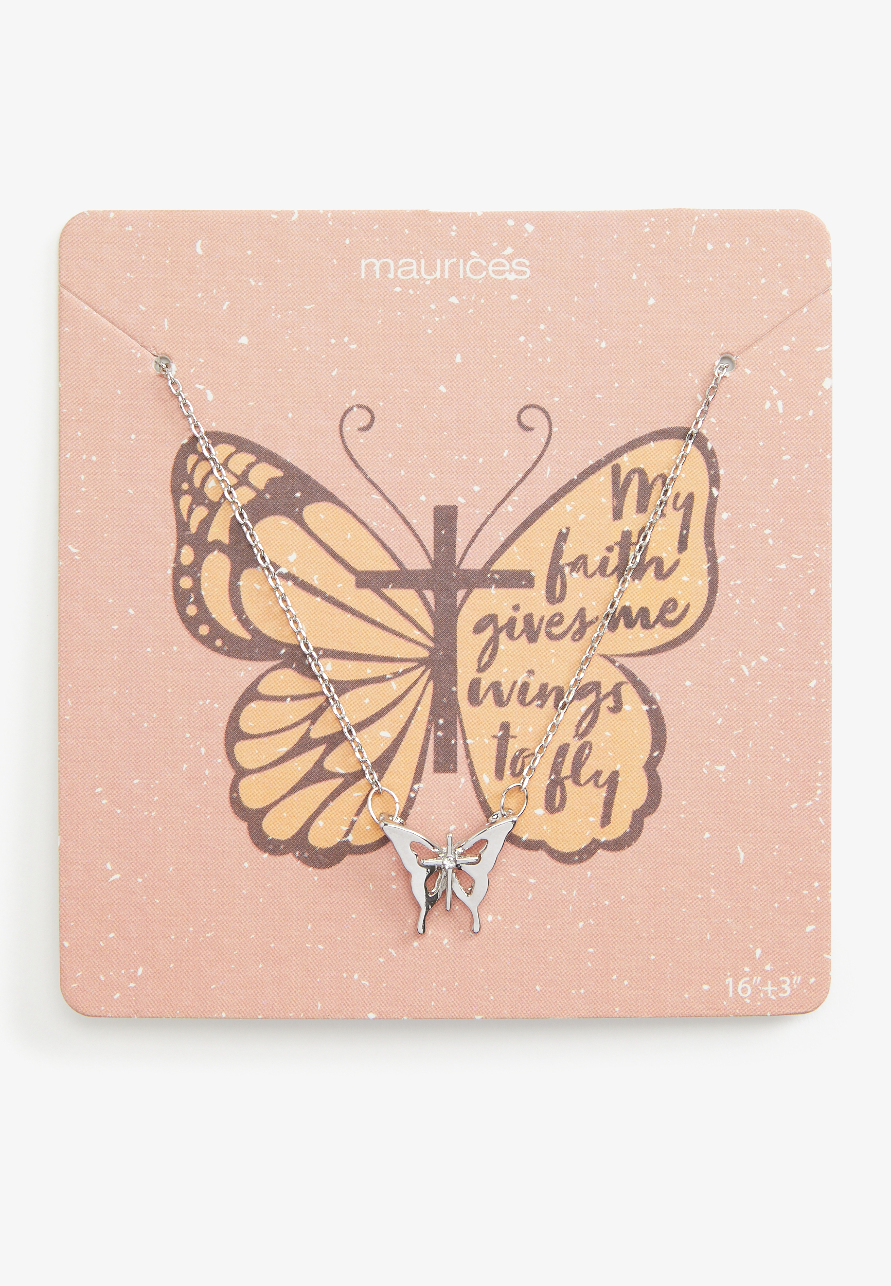 My Faith Give Me Wings Butterfly Necklace | maurices