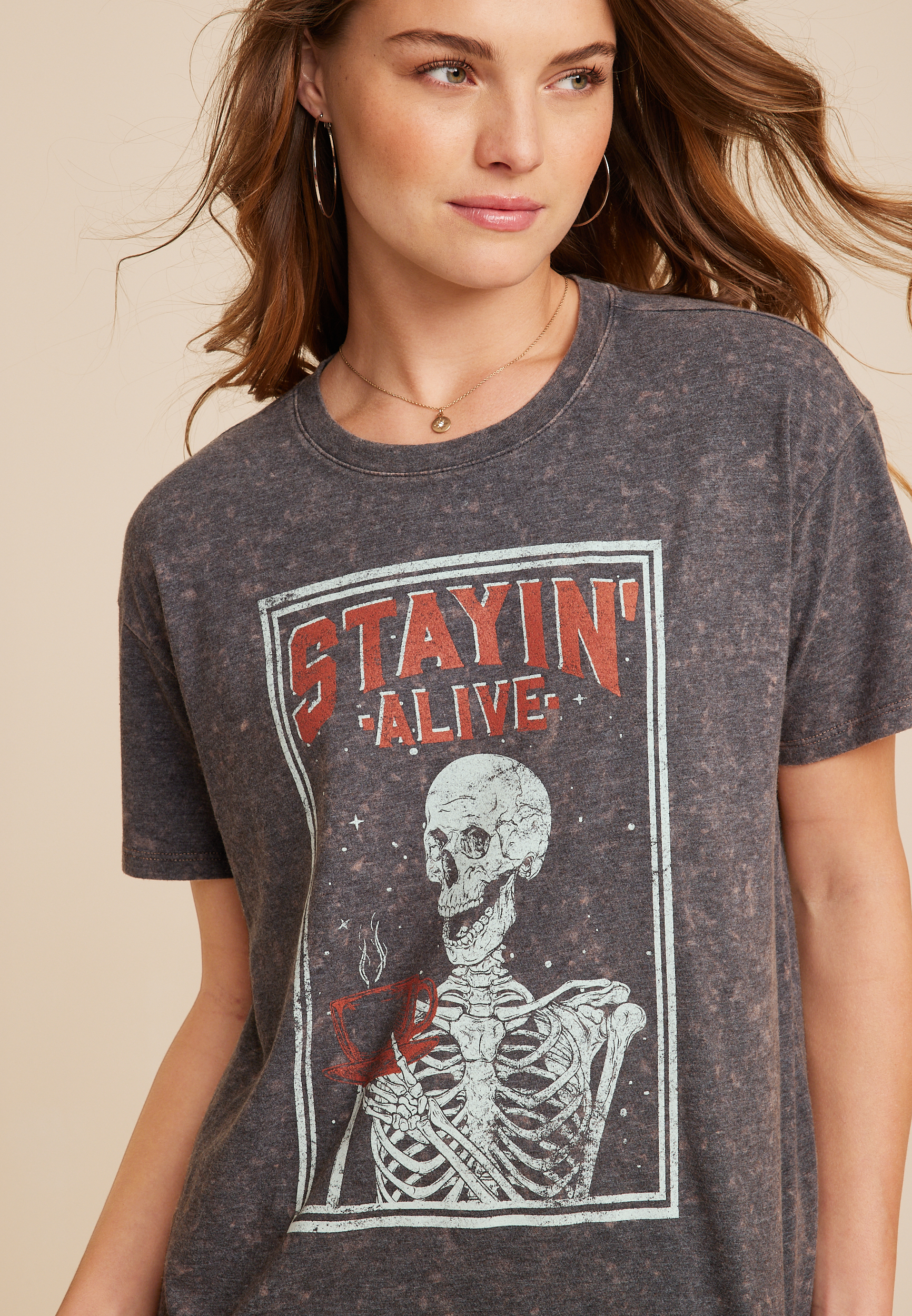 Stayin Alive Halloween Graphic Tee | maurices