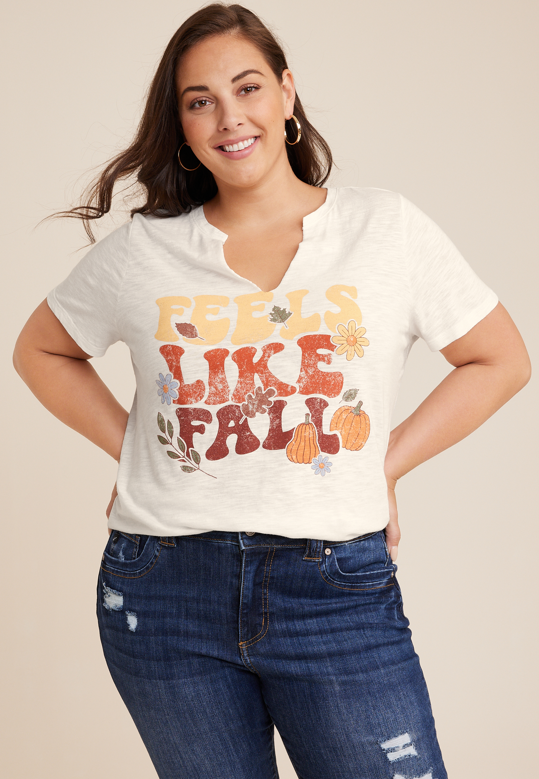 Plus Size Feels Like Fall Graphic Tee | maurices
