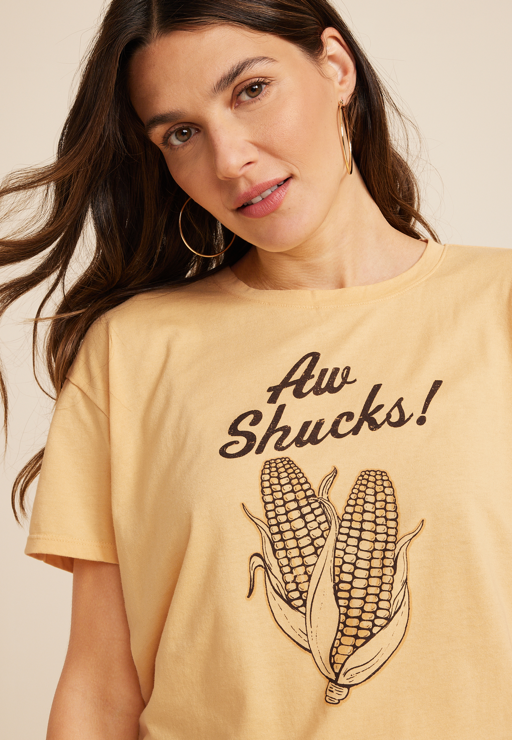Yellow Aw Shucks Corn Graphic Tee | maurices