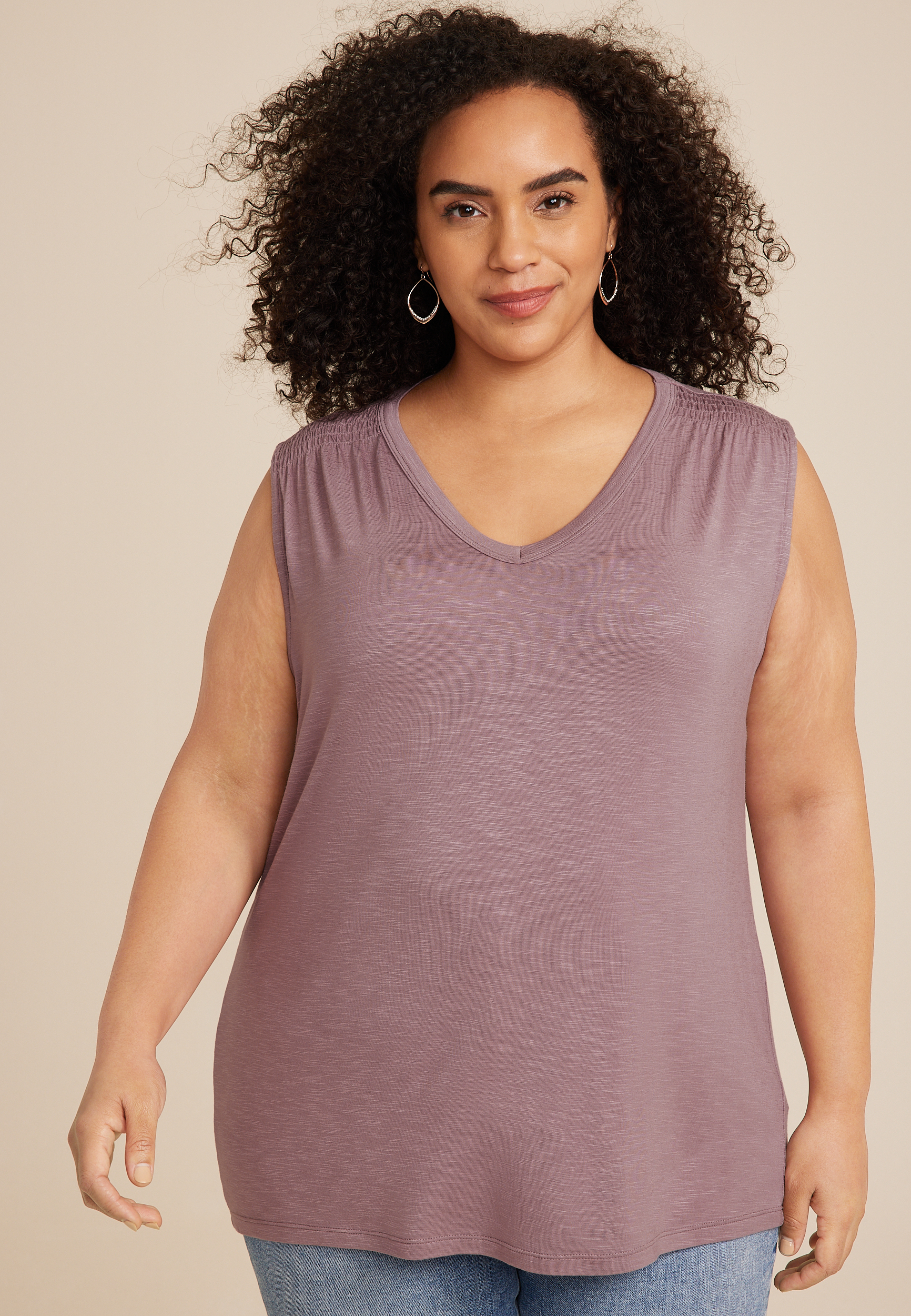 Plus Size 24/7 Morgan V Neck Tank Top | maurices