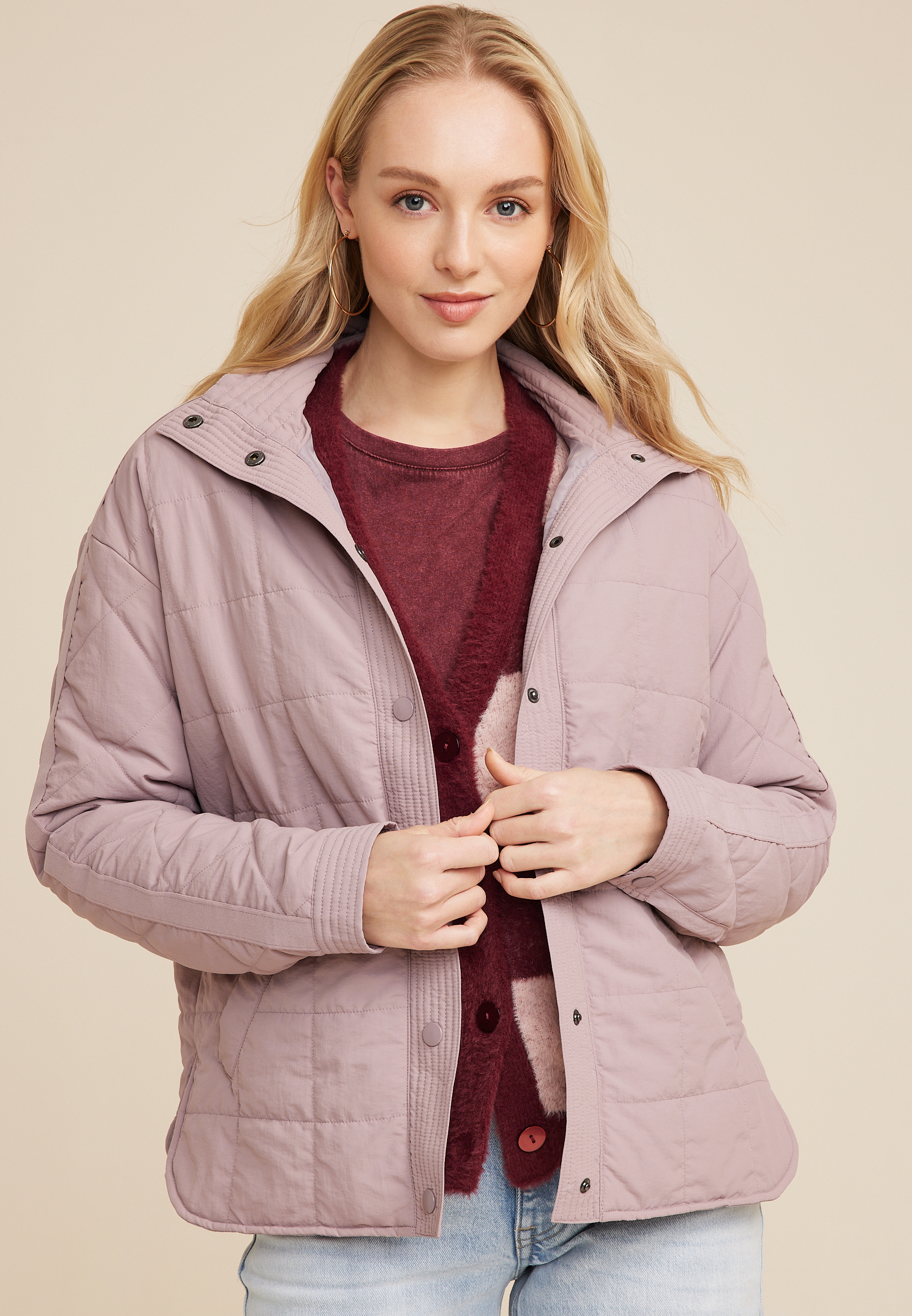 Quilted Bomber Jacket | maurices