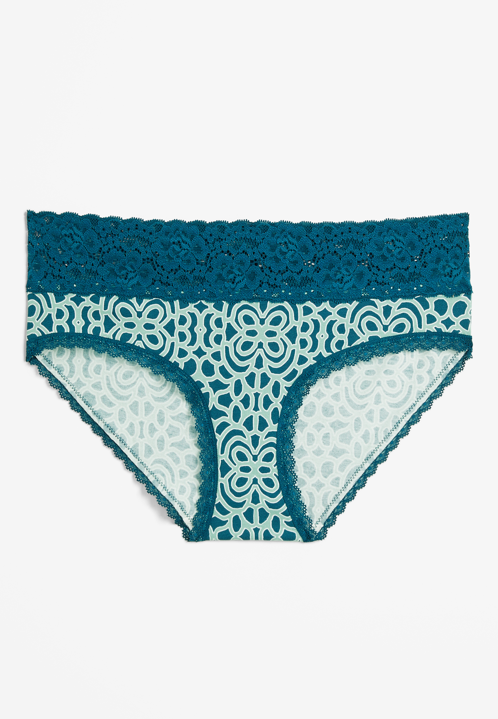 Simply Comfy Teal Cotton Hipster Panty Maurices