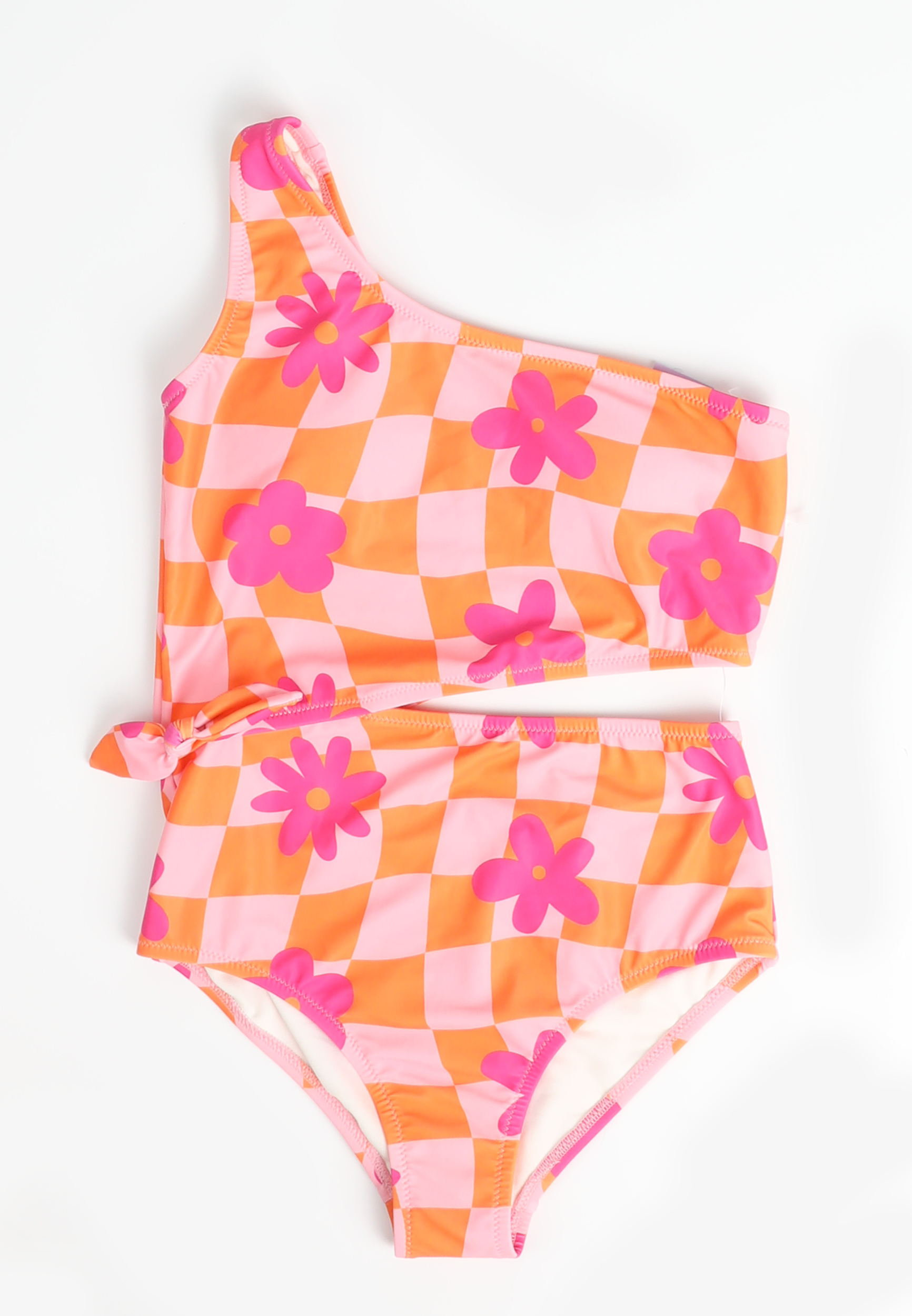 HFS Girls Checkered Cut Out One Piece Swimsuit | maurices
