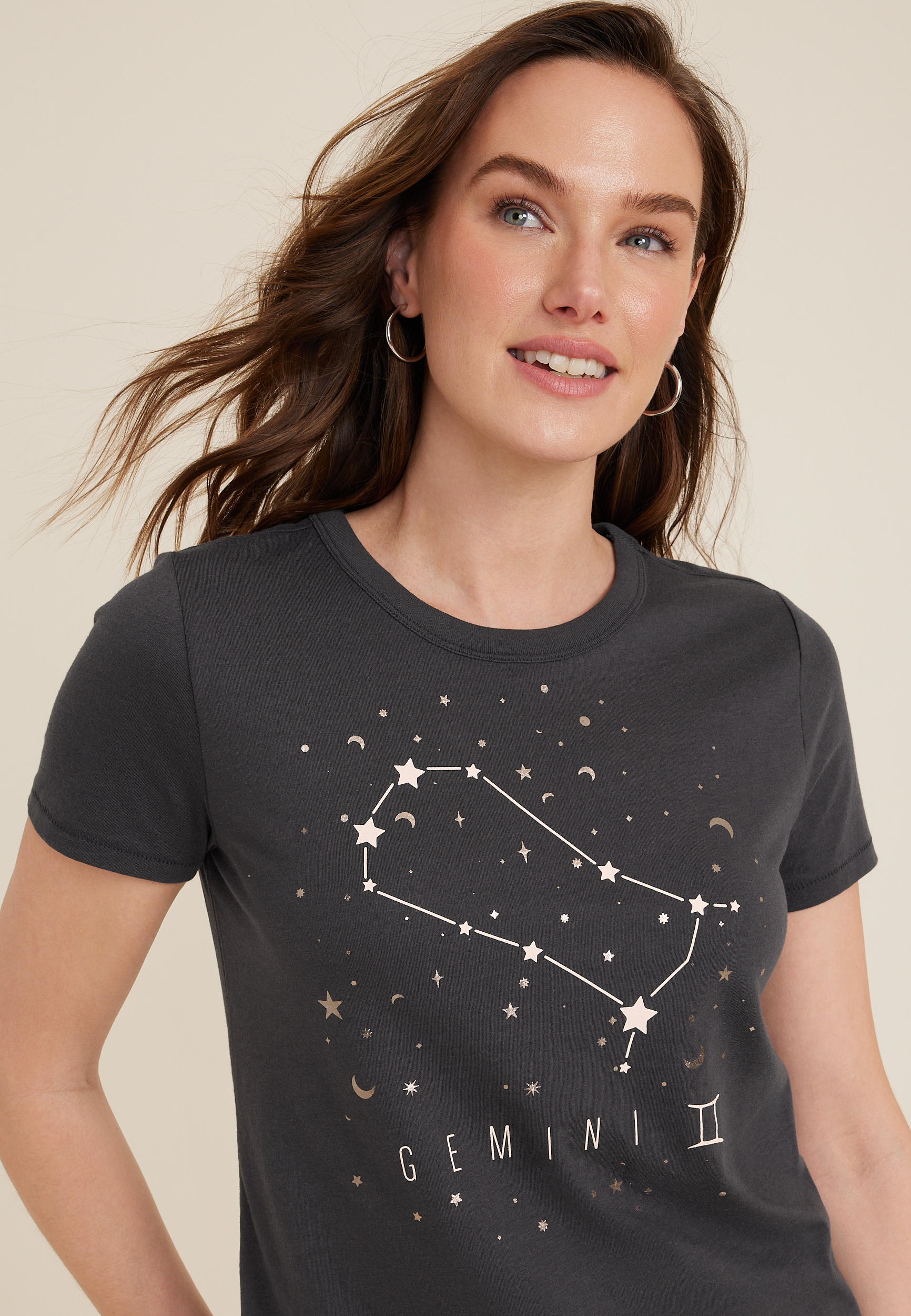 Zodiac Crew Neck Graphic Tee | maurices