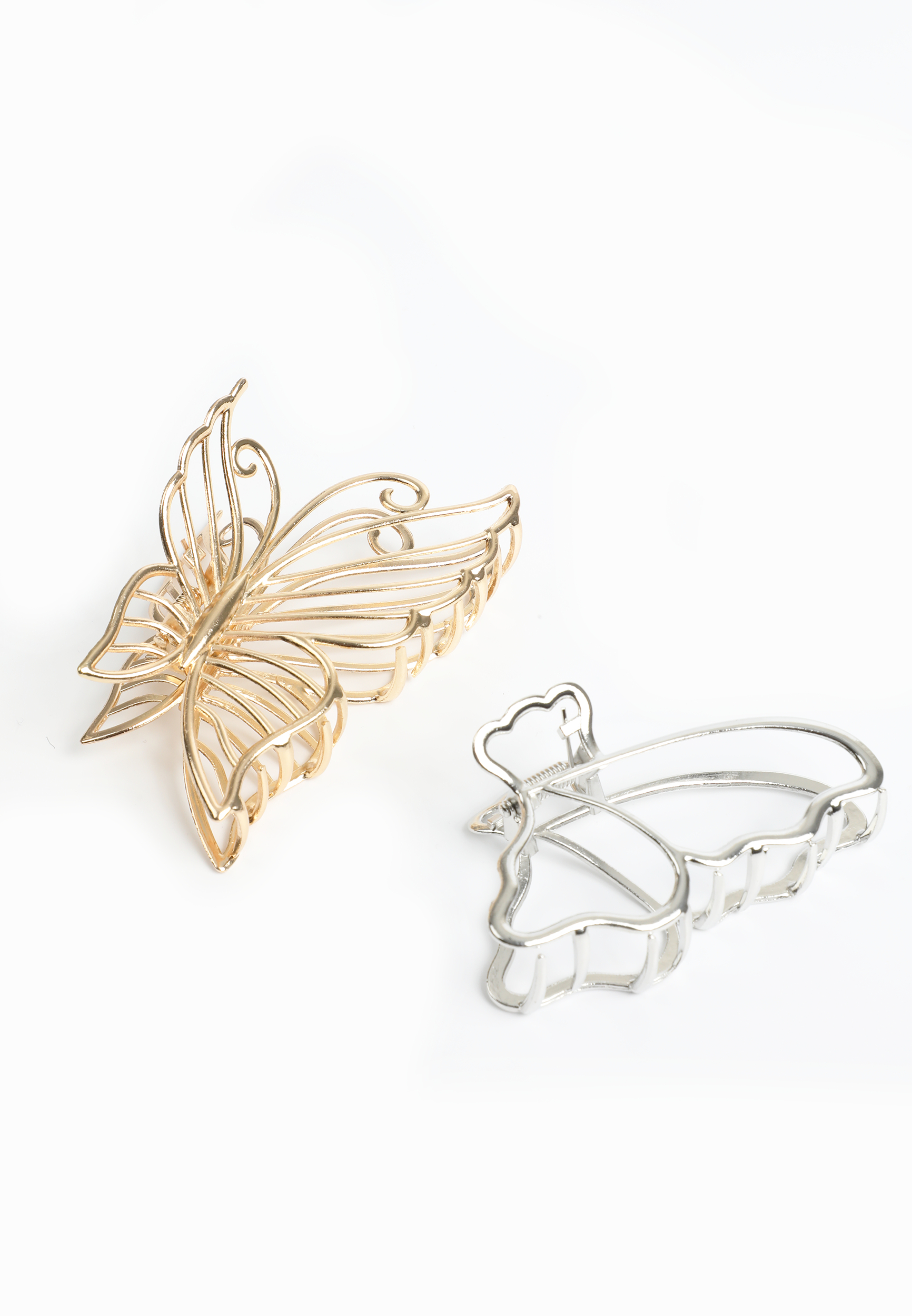 2 Pack Metal Butterfly Hair Clips | maurices