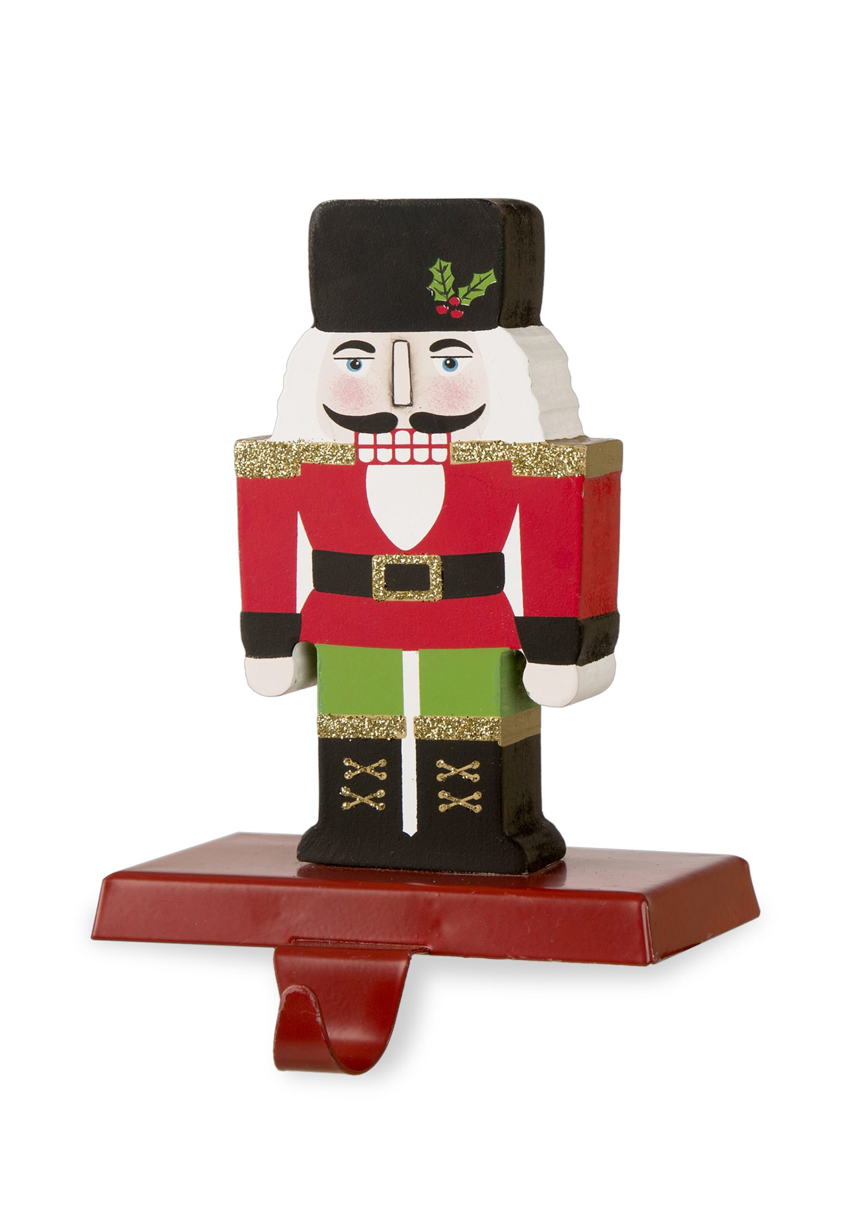 Glitzhome Wooden And Metal Nutcracker Stocking Holder | maurices