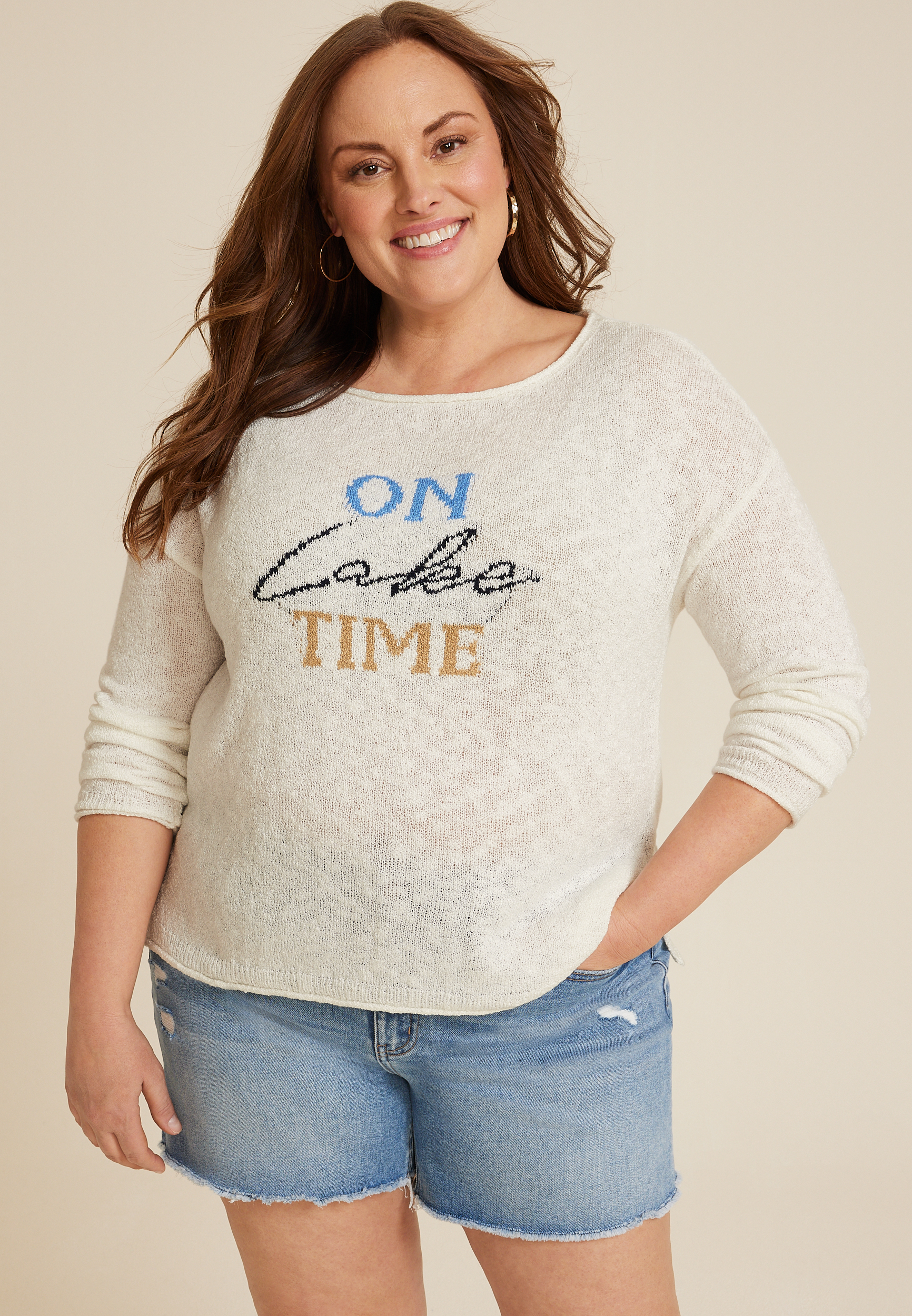 Plus Size On Lake Time Sweater | maurices