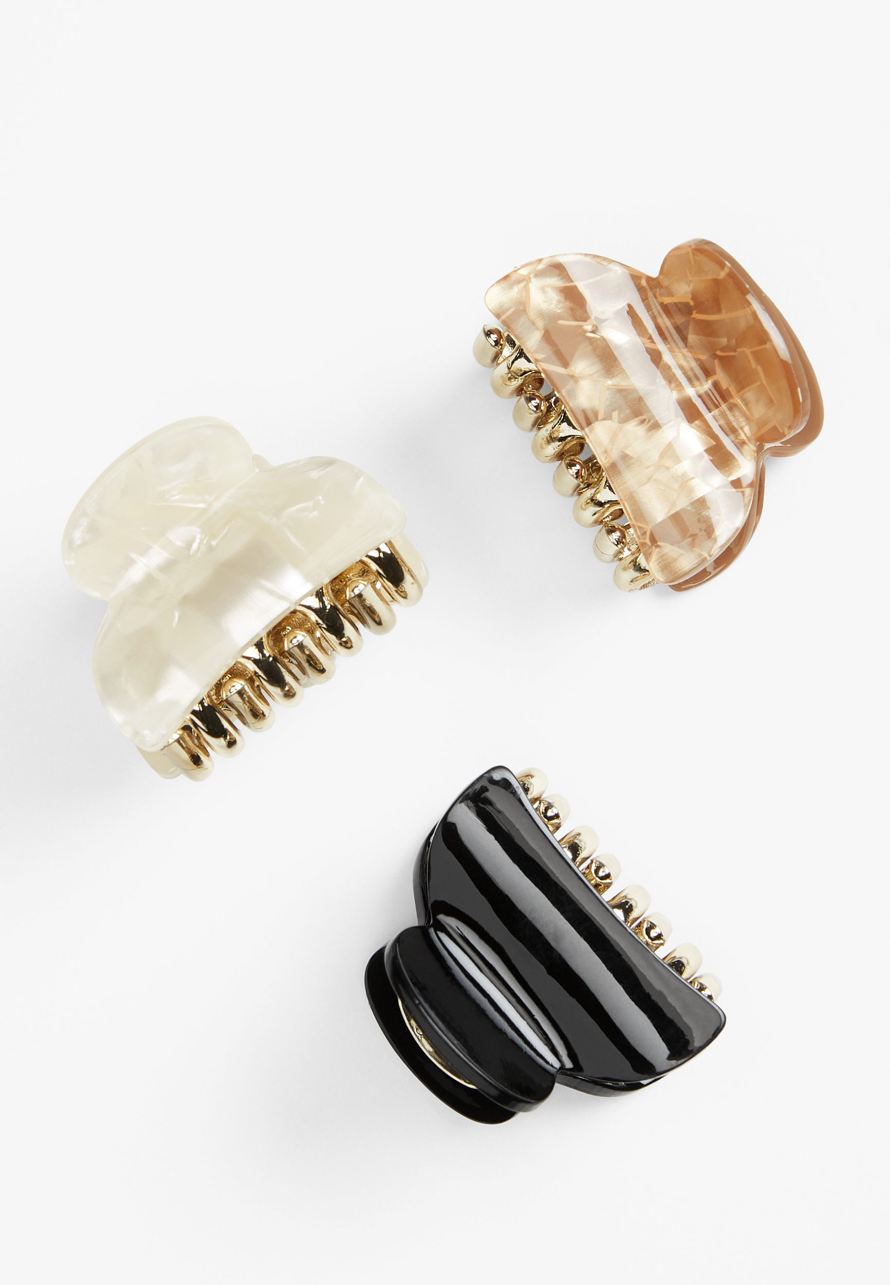 3 Pack Mini Claw Hair Clips | maurices
