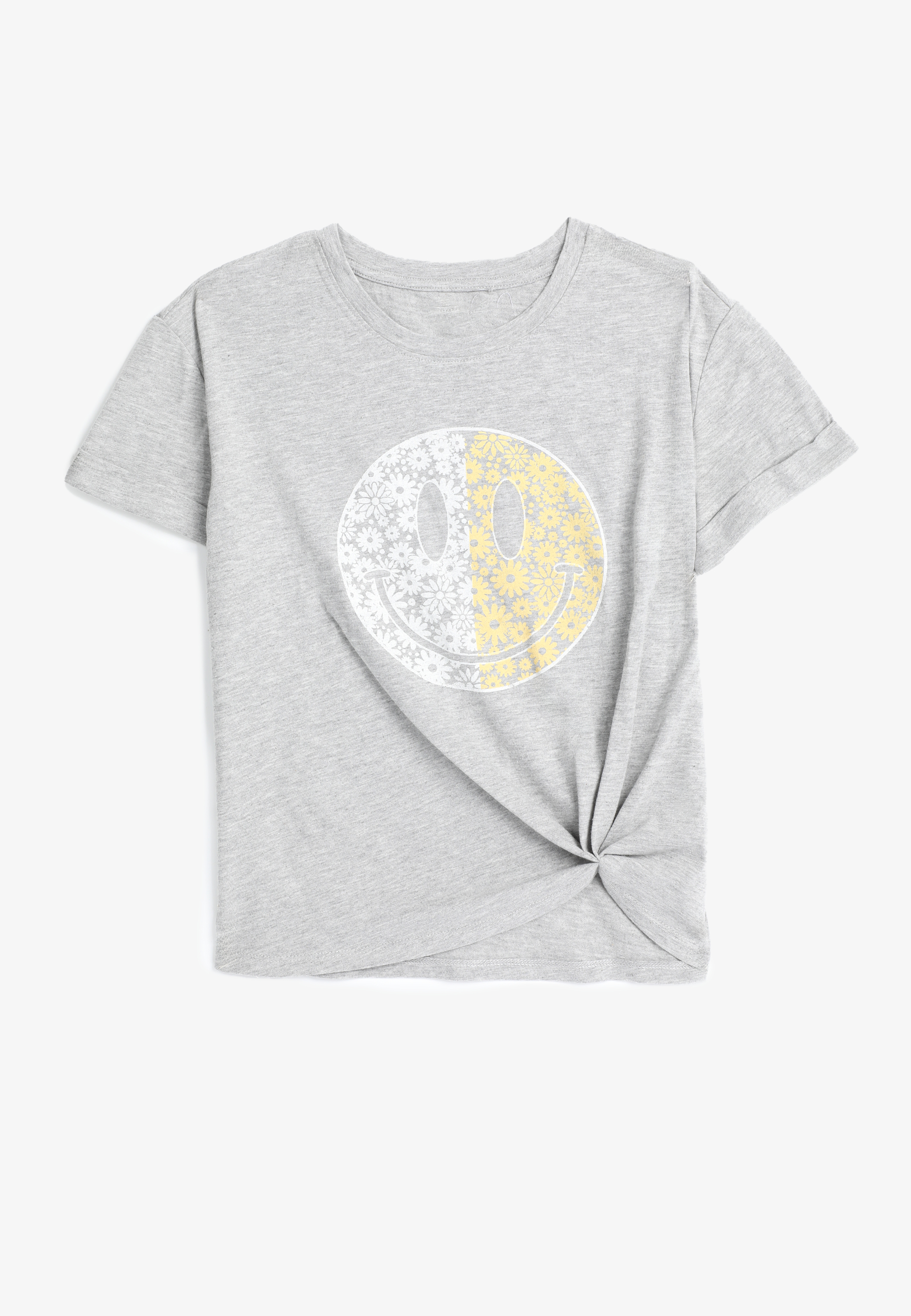 HFS Girls Adaptive Floral Smiley Face Graphic Tee | maurices