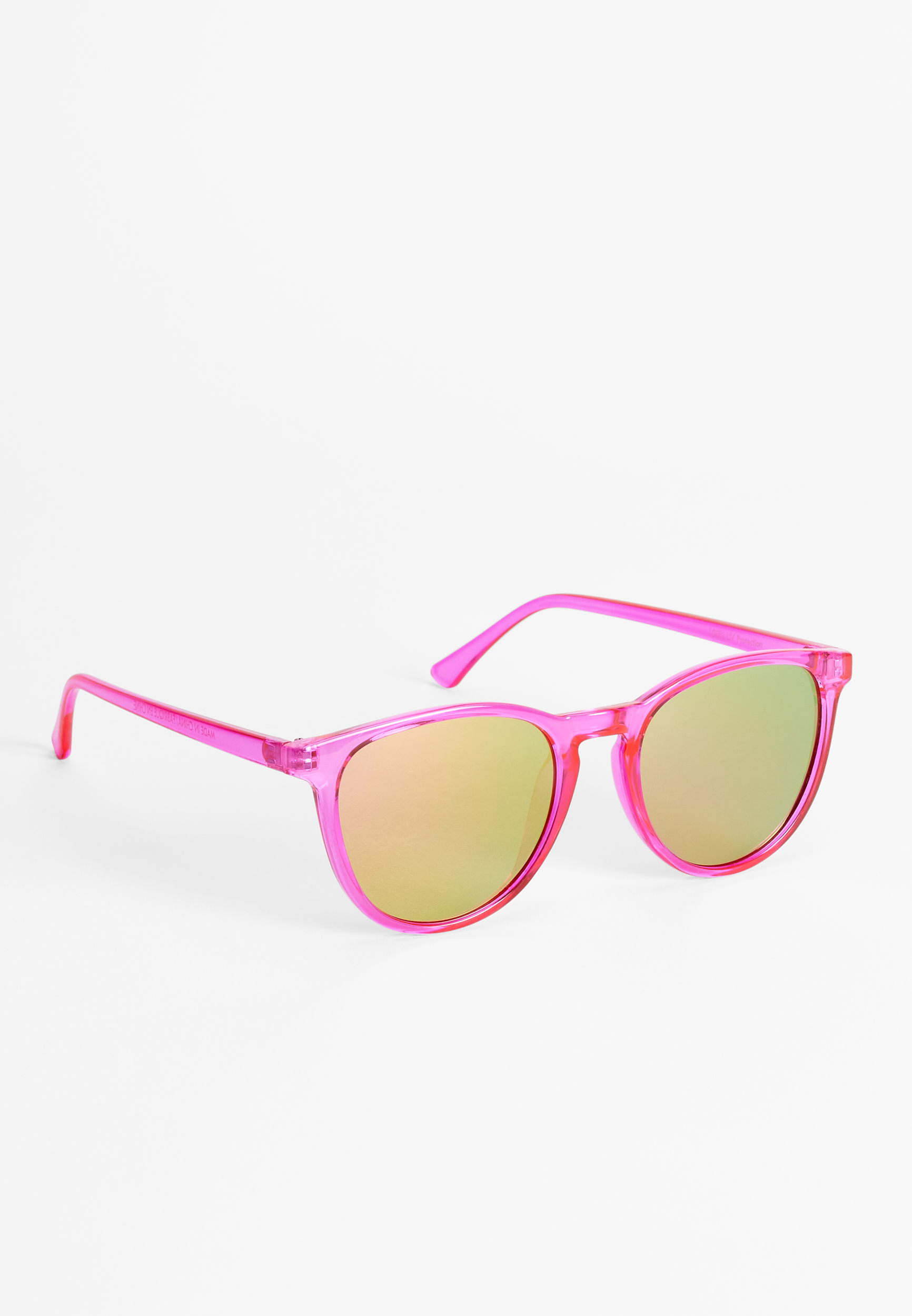 Daytripper Round Hot Pink Sunglasses | maurices