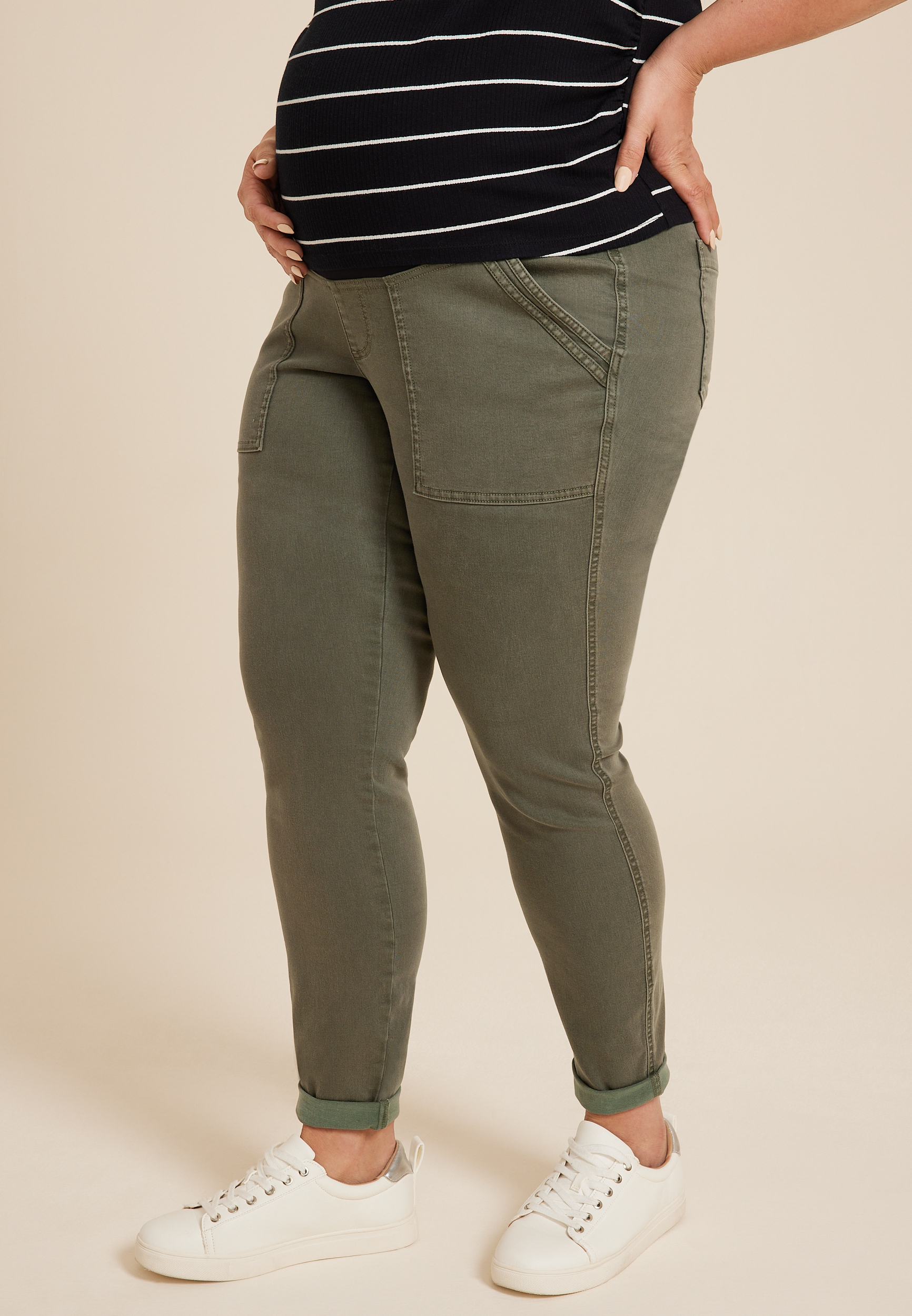 Plus Size Over The Bump Weekender Maternity Pant | maurices