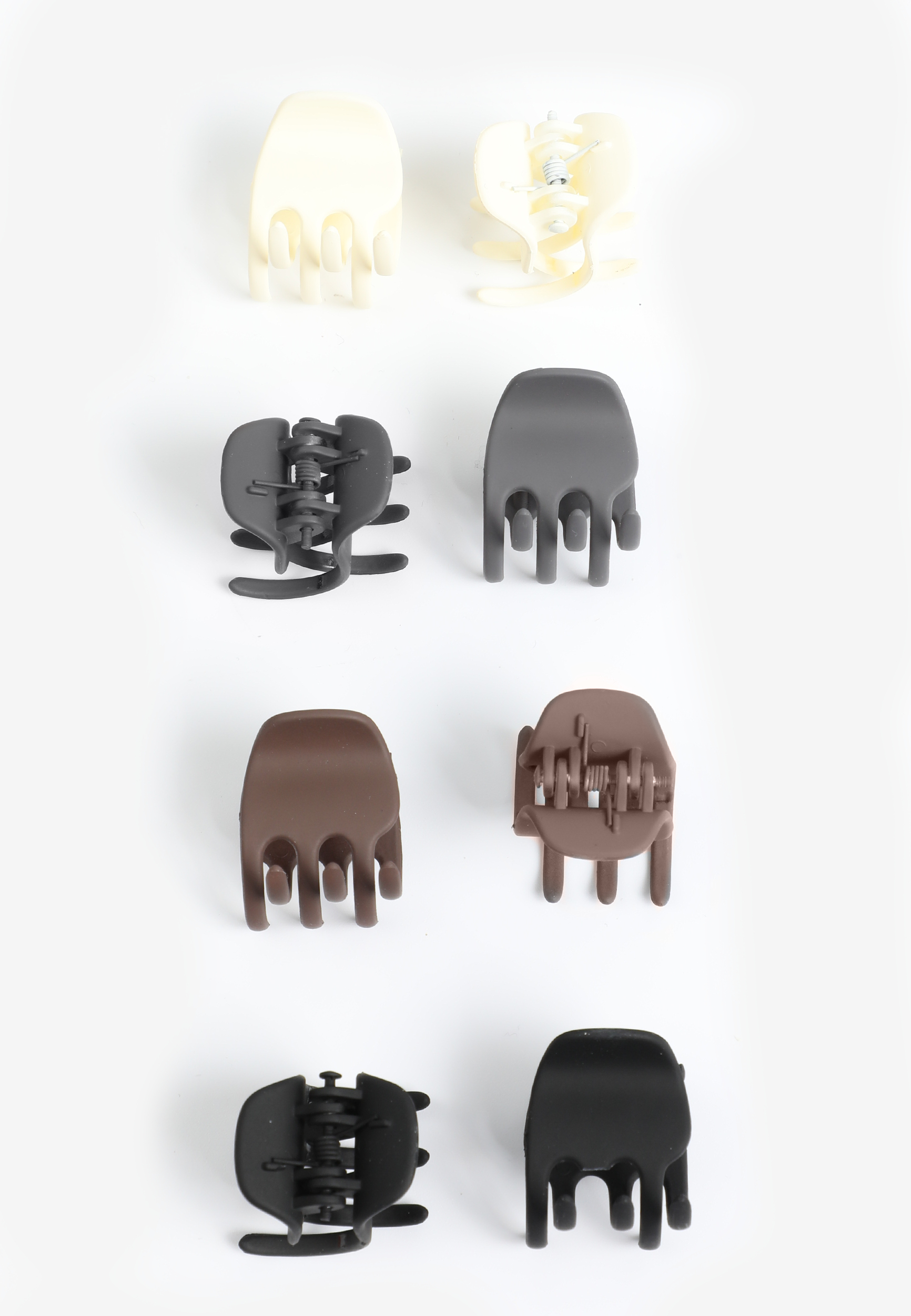 8 Pack Mini Neutral Matte Claw Hair Clips | maurices