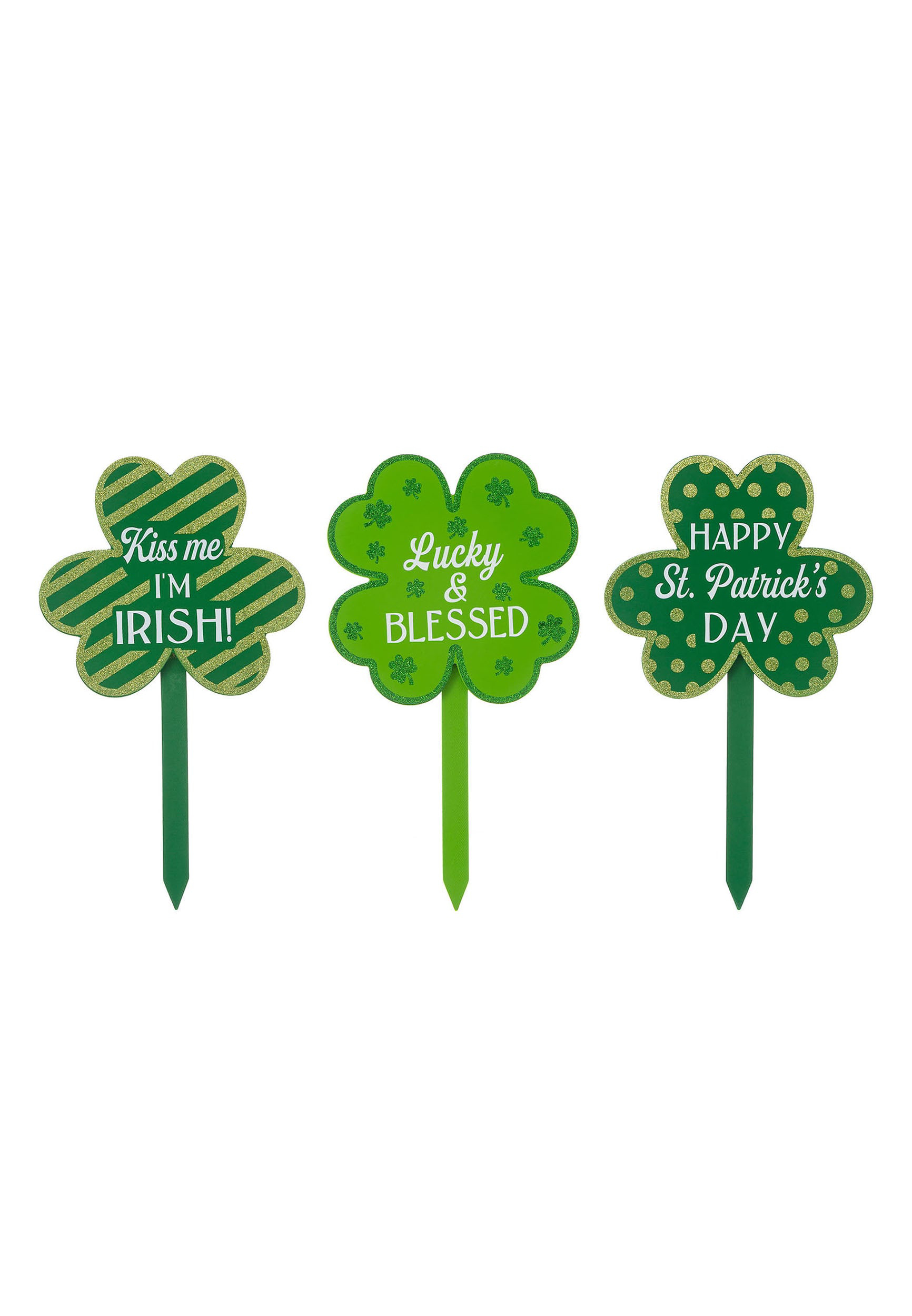 Glitzhome Set of 3 Wooden St Patricks Shamrocks Decor | maurices