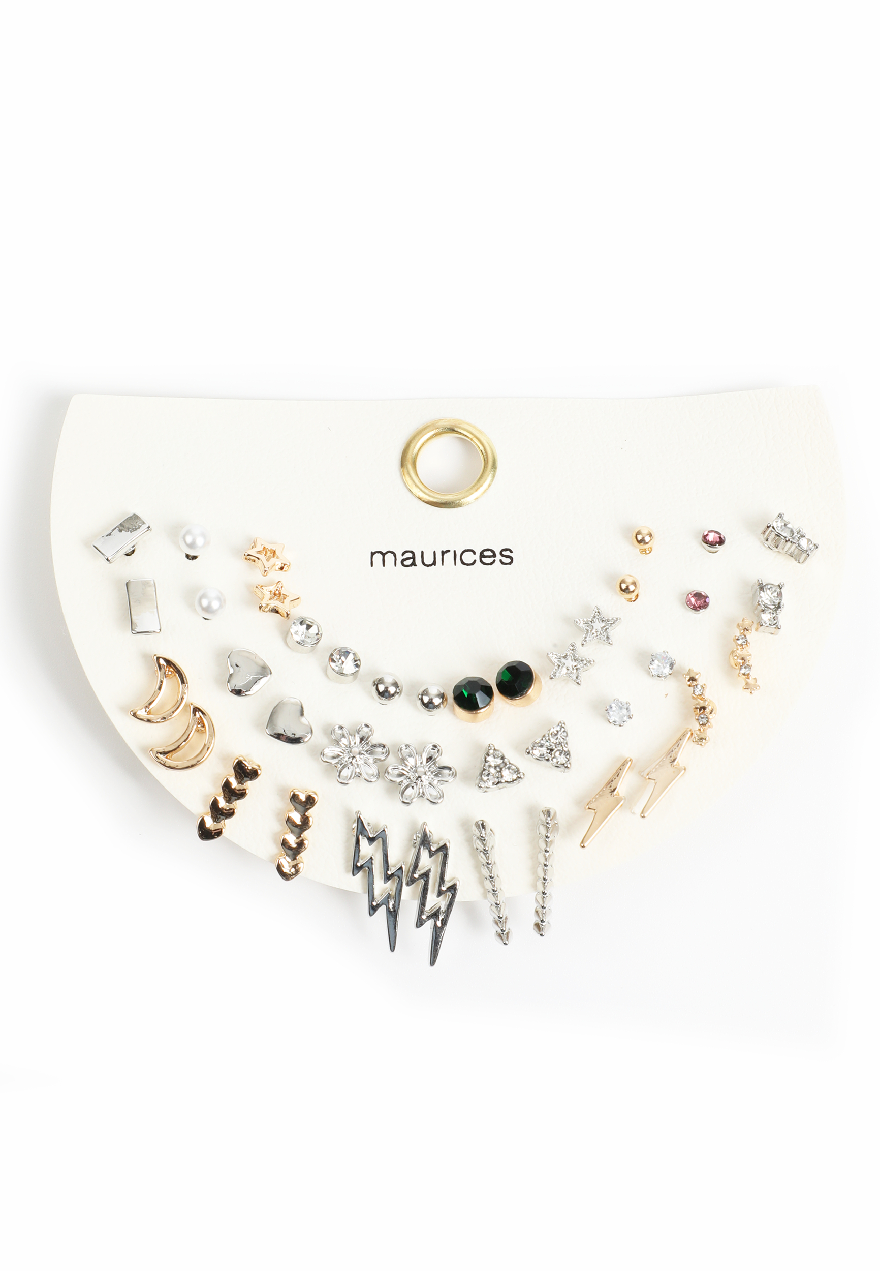 20 Pack Mixed Metal Earring Set | maurices