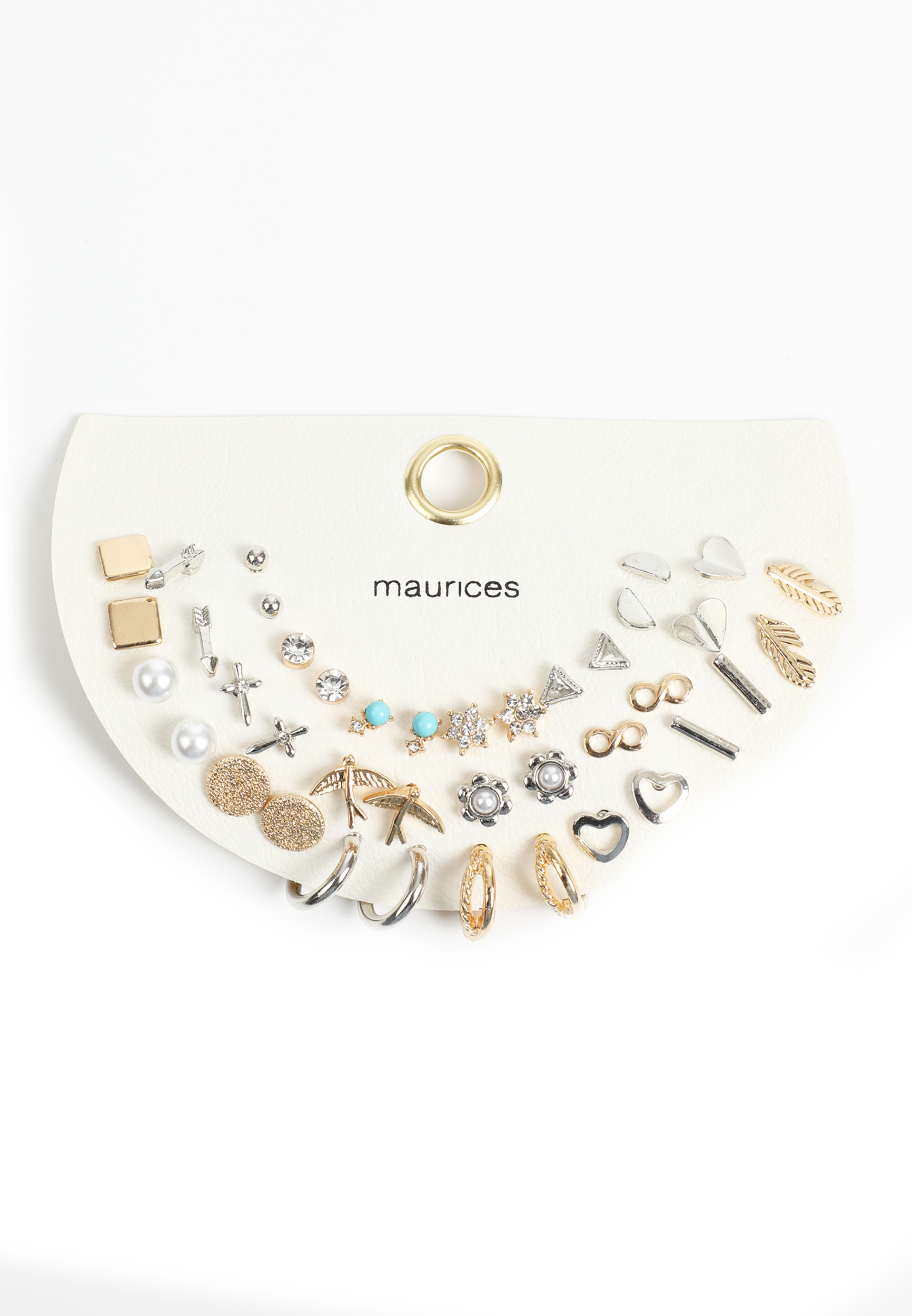 20 Pack Mixed Metal Earring Set | maurices