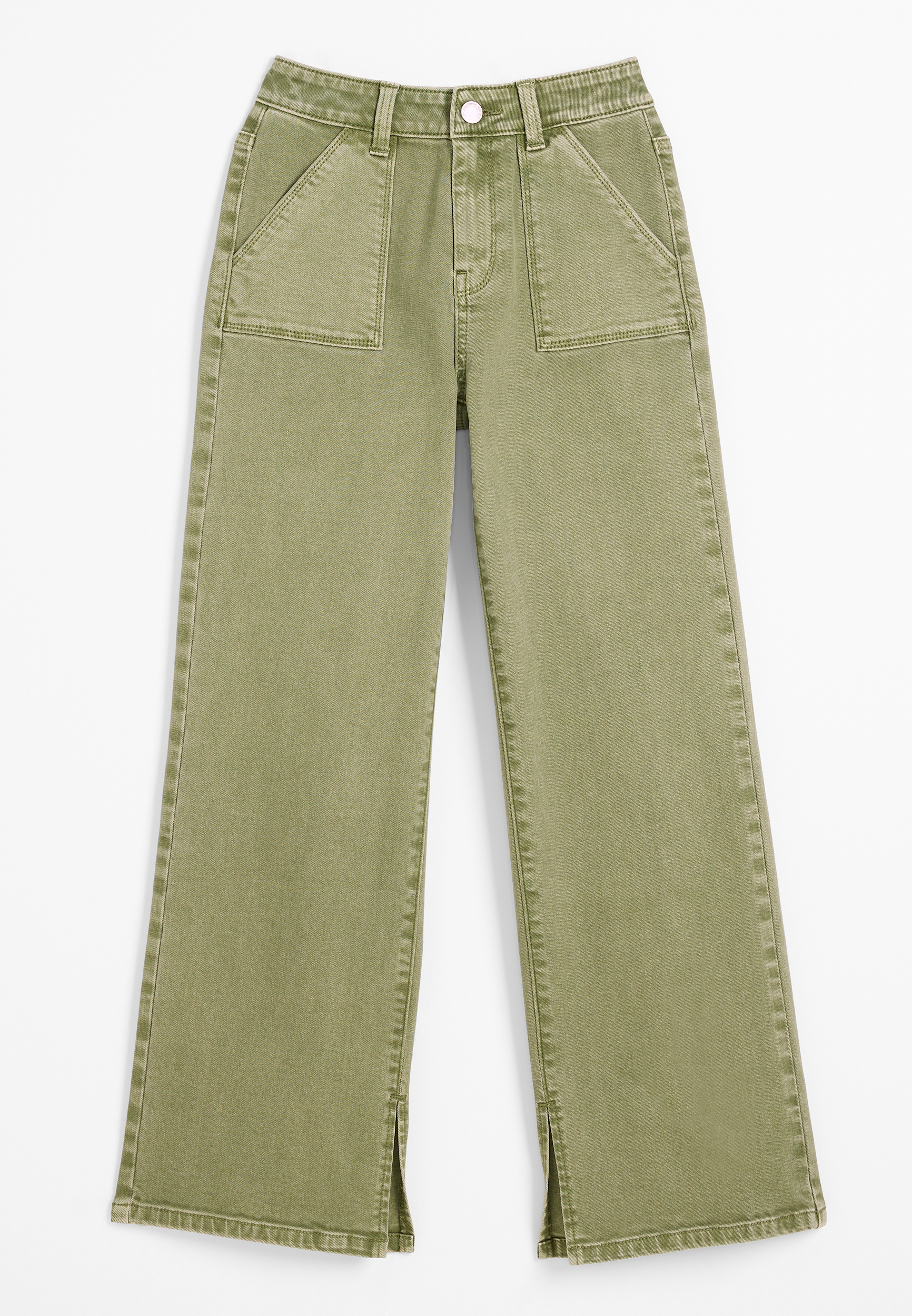 HFS Girls High Rise Color Wide Leg Jeans | maurices