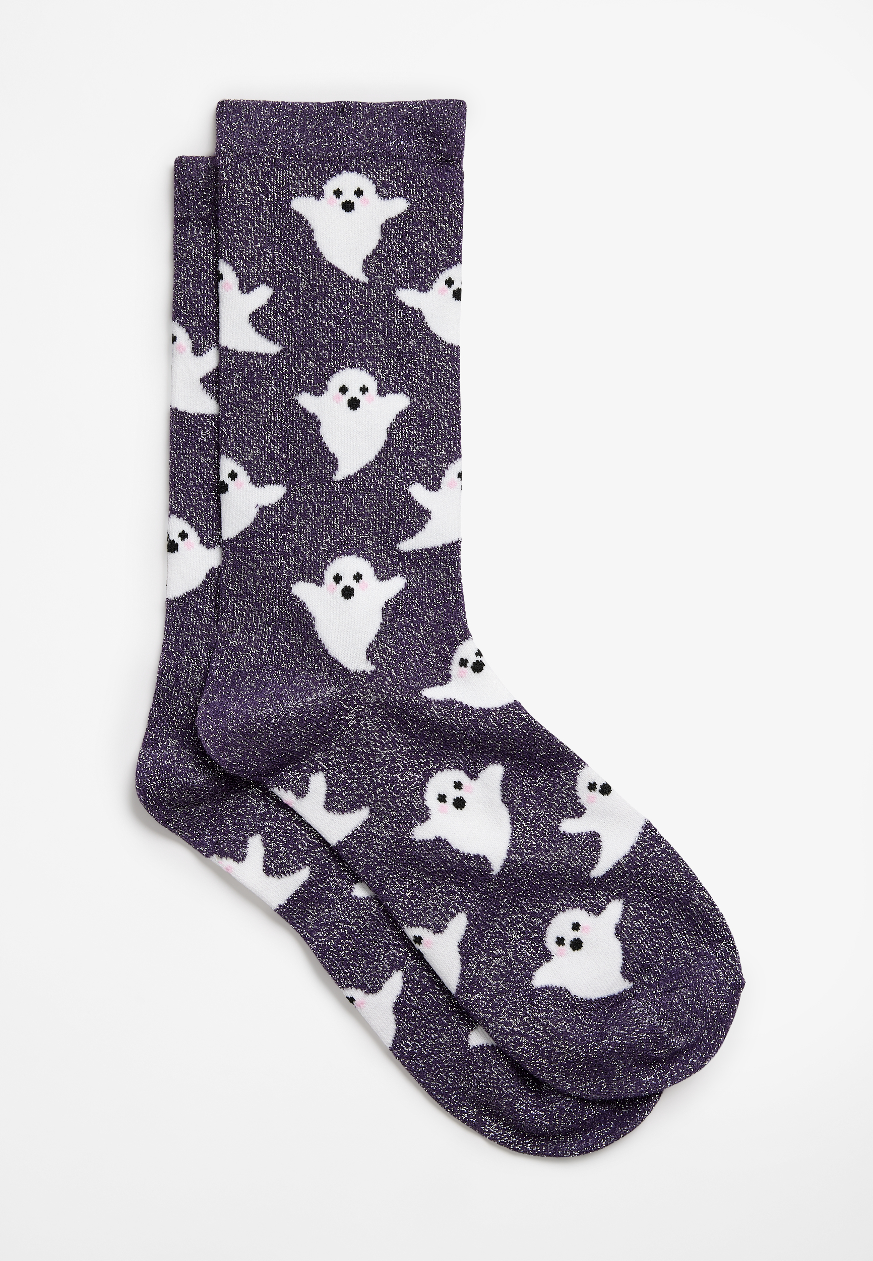 Metallic Ghost Crew Socks | maurices