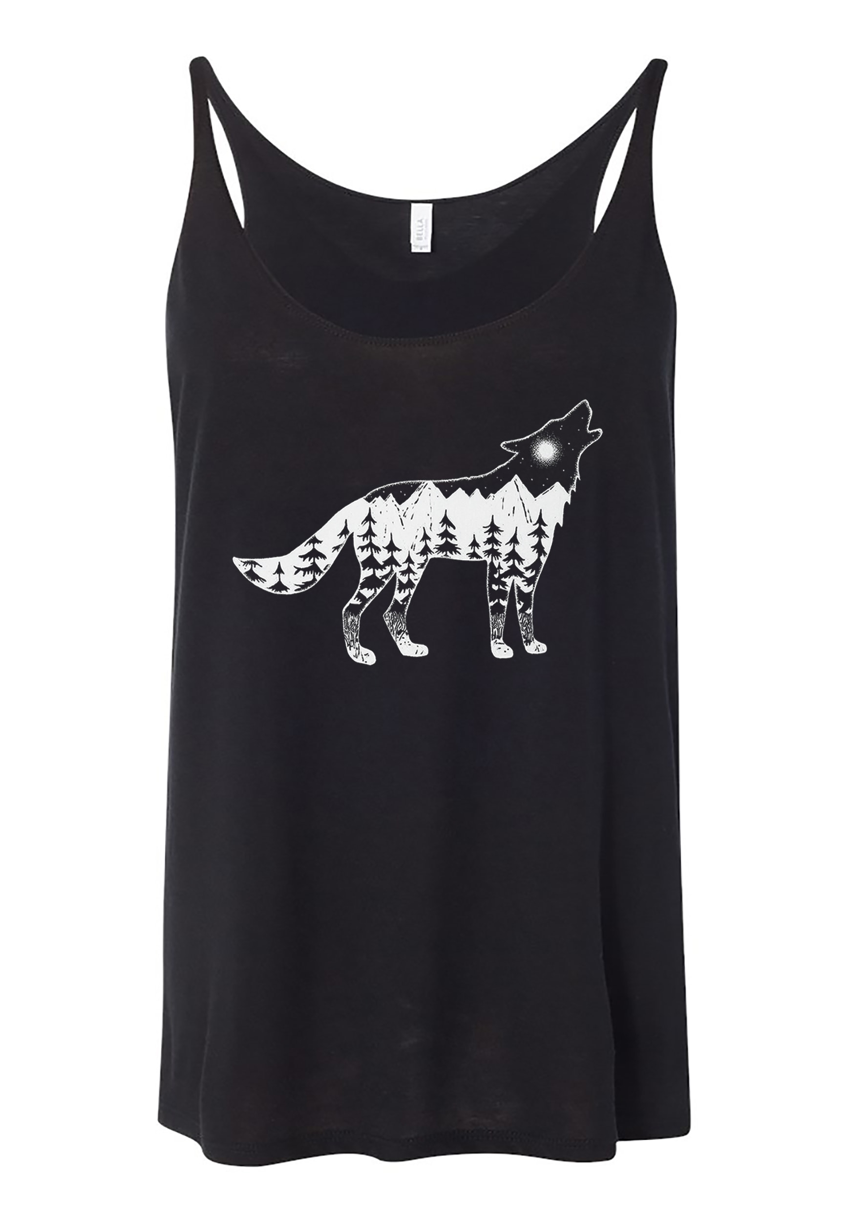LA Pop Art Women's Howling Wolf Premium Word Art Tank | maurices