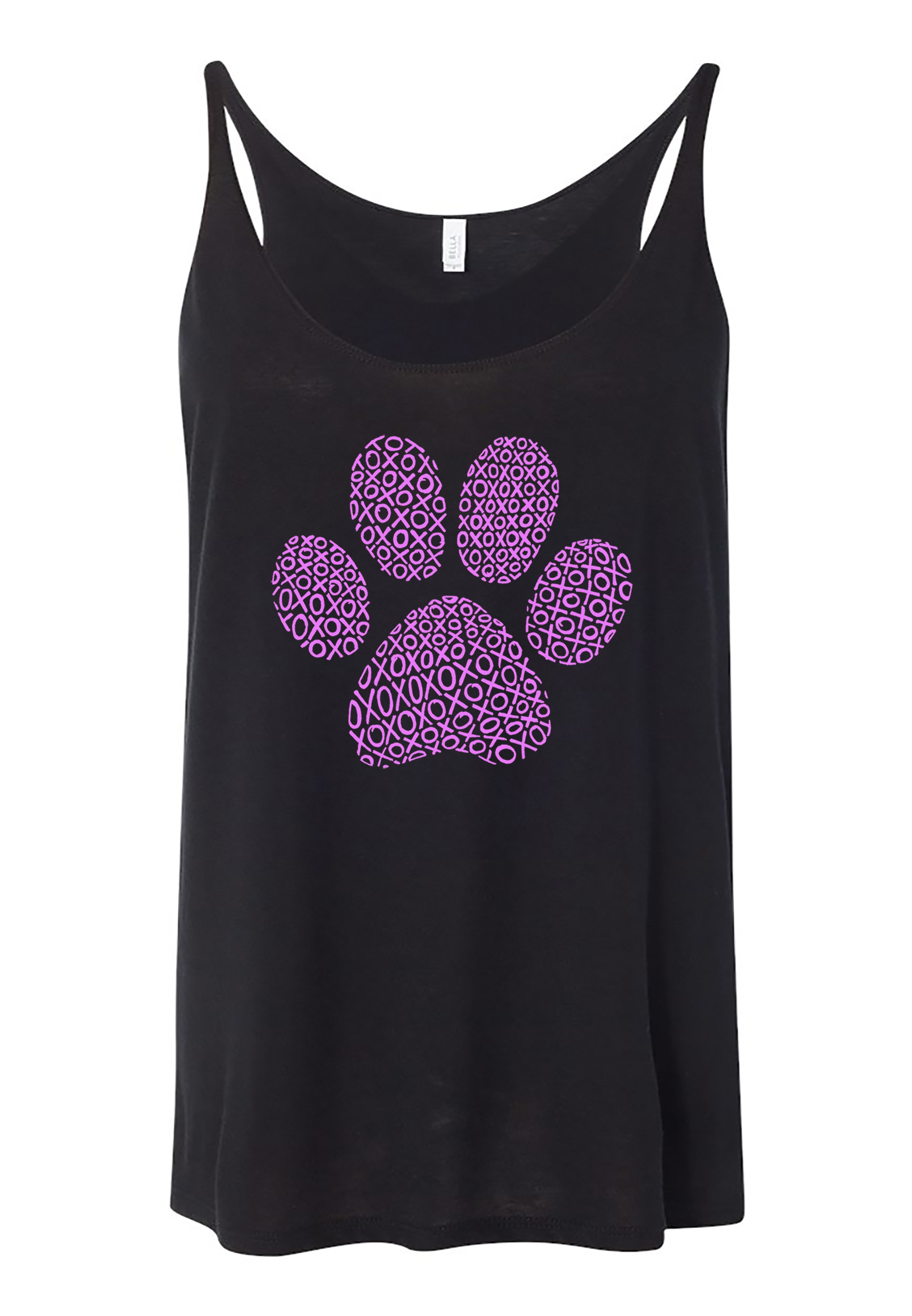 LA Pop Art Women's XOXO Dog Paw Premium Word Art Tank | maurices