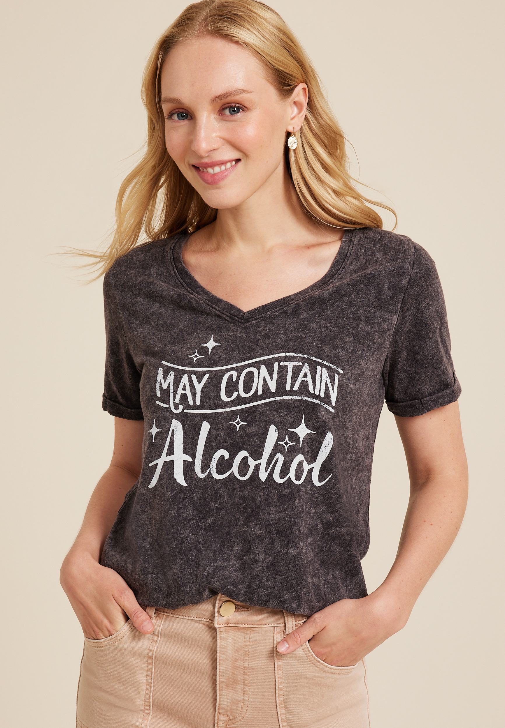 May Contain Alcohol Graphic Tee | maurices