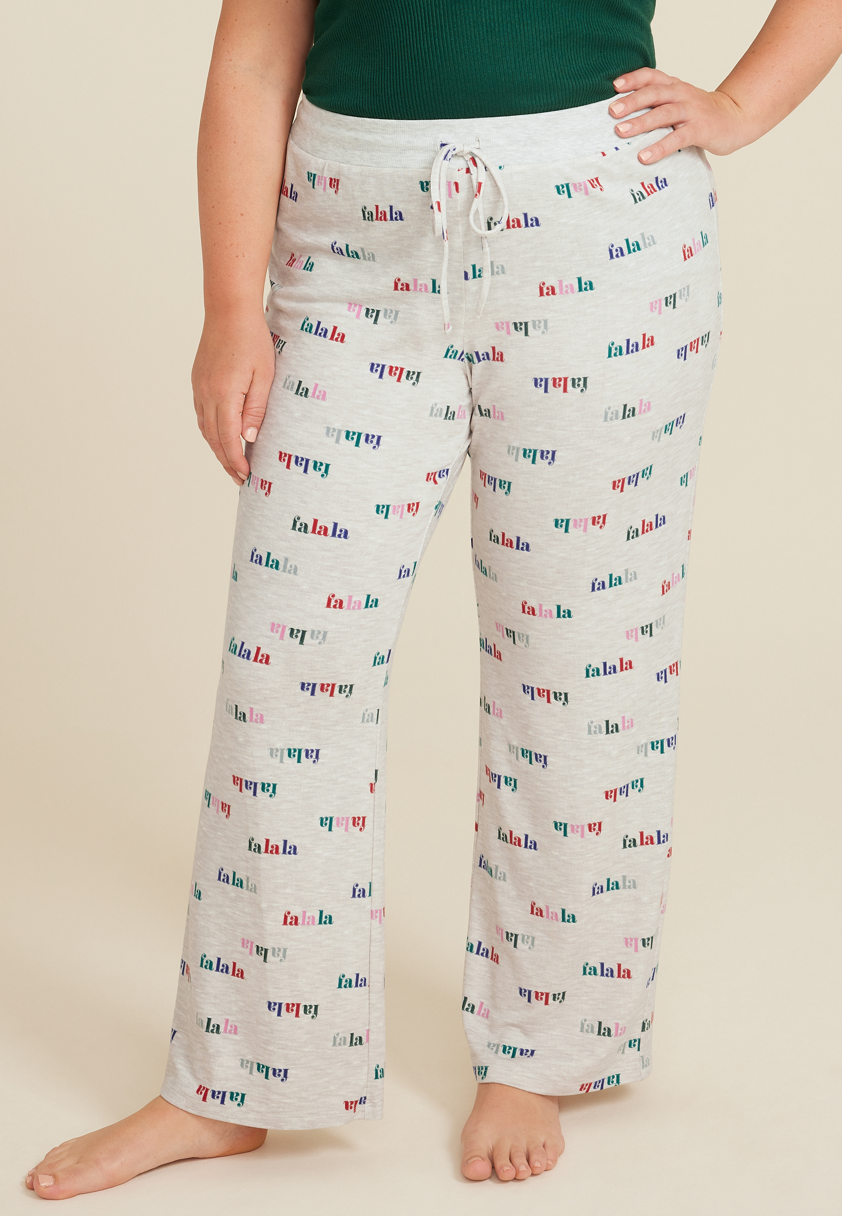 Plus Size Fa La La Hacci Wide Leg Pajama Pants | maurices