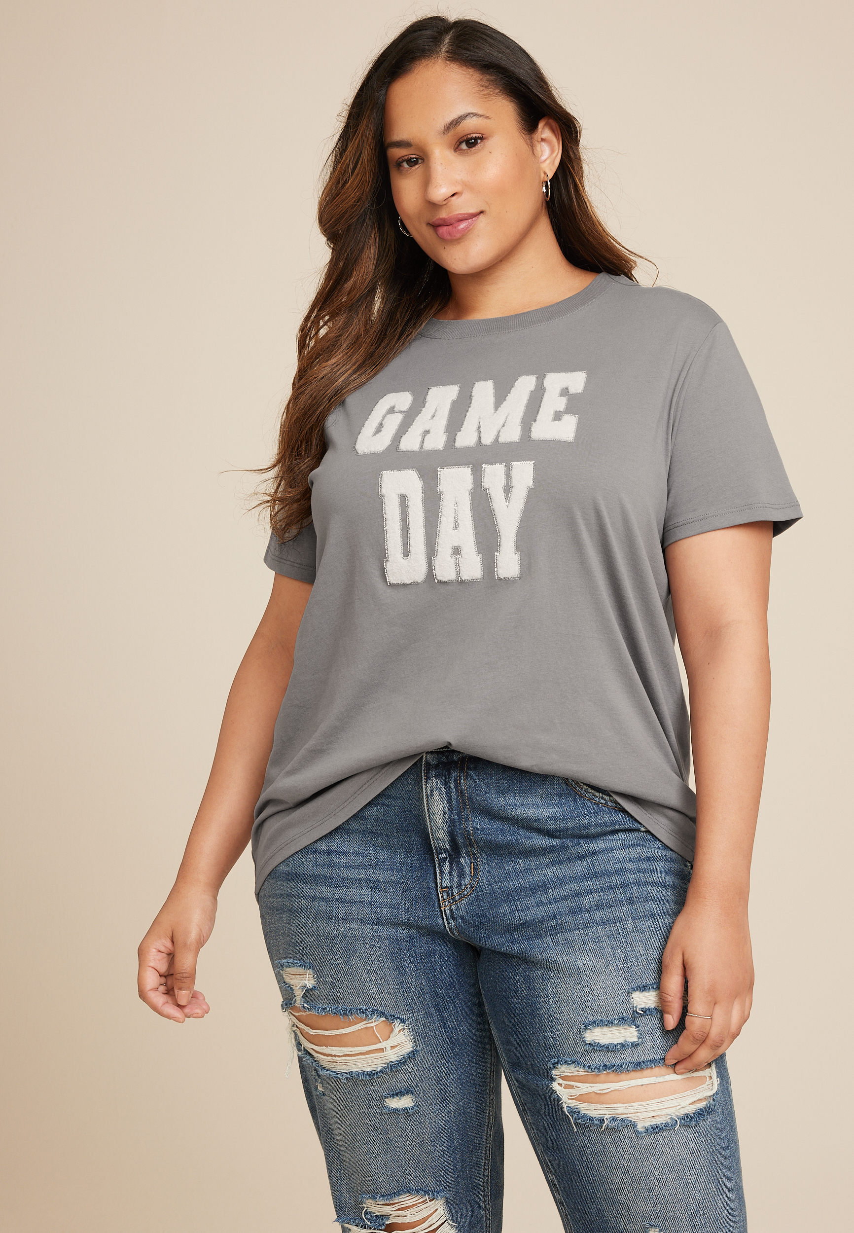 Plus Size Game Day Oversized Fit Graphic Tee | maurices