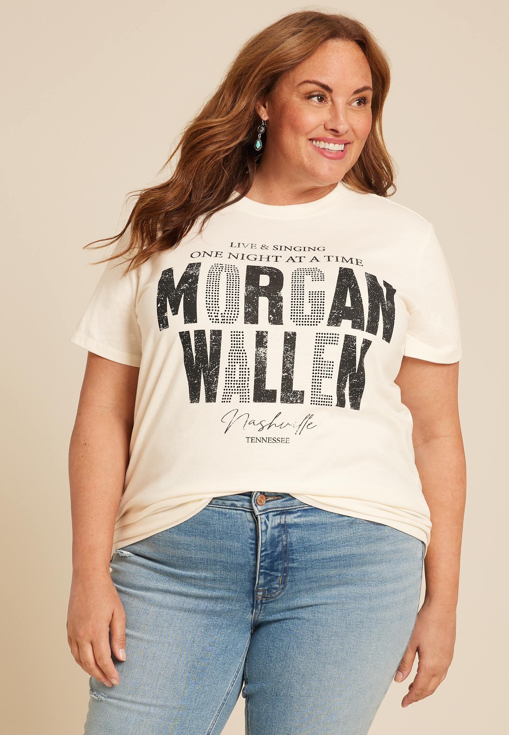 Plus Size Morgan Wallen Oversized Fit Graphic Tee | maurices