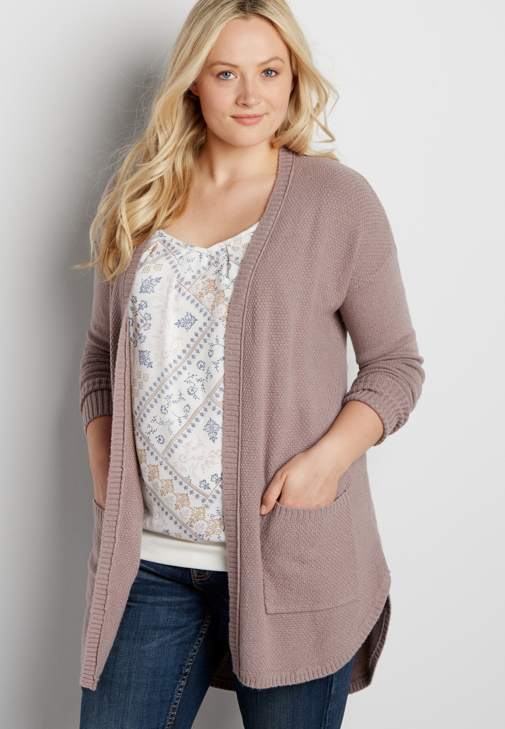 plus size soft cardigan with pockets | maurices