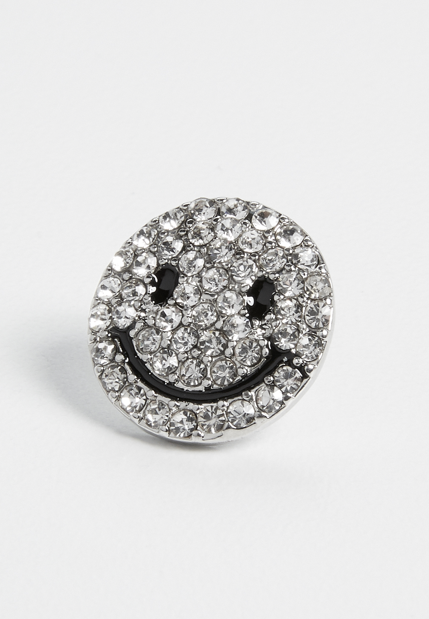 smiley face pin with rhinestones | maurices