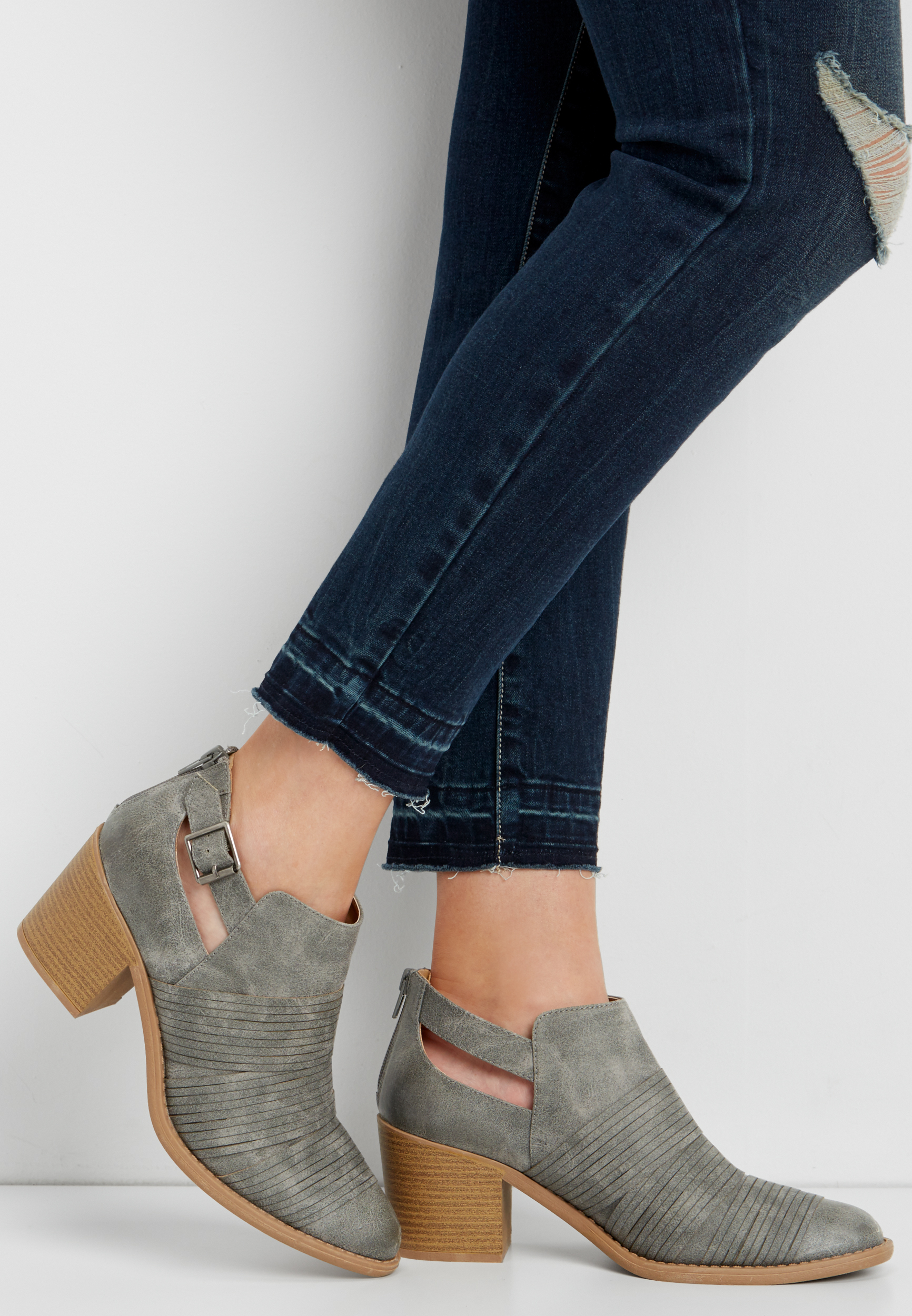 Darla open side buckle ankle bootie | maurices