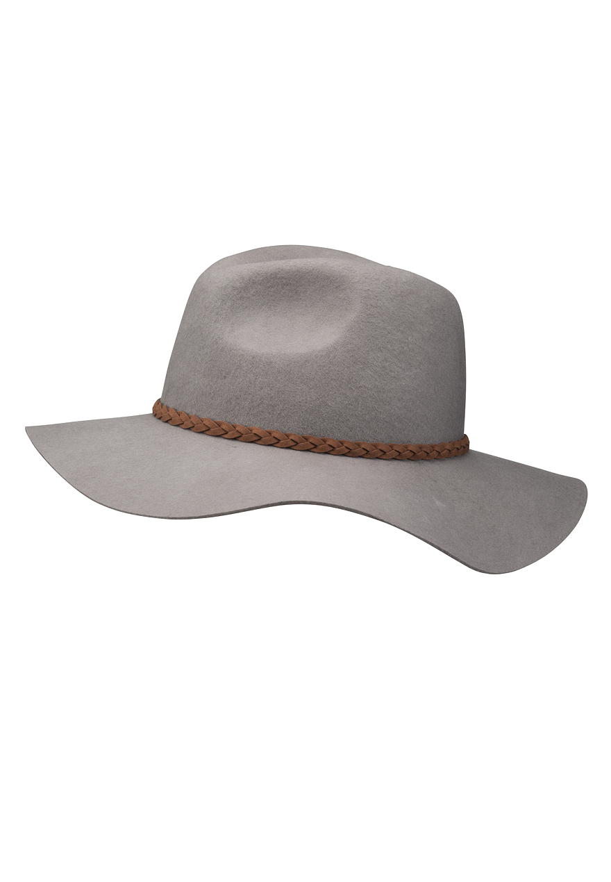 felt panama hat in gray | maurices