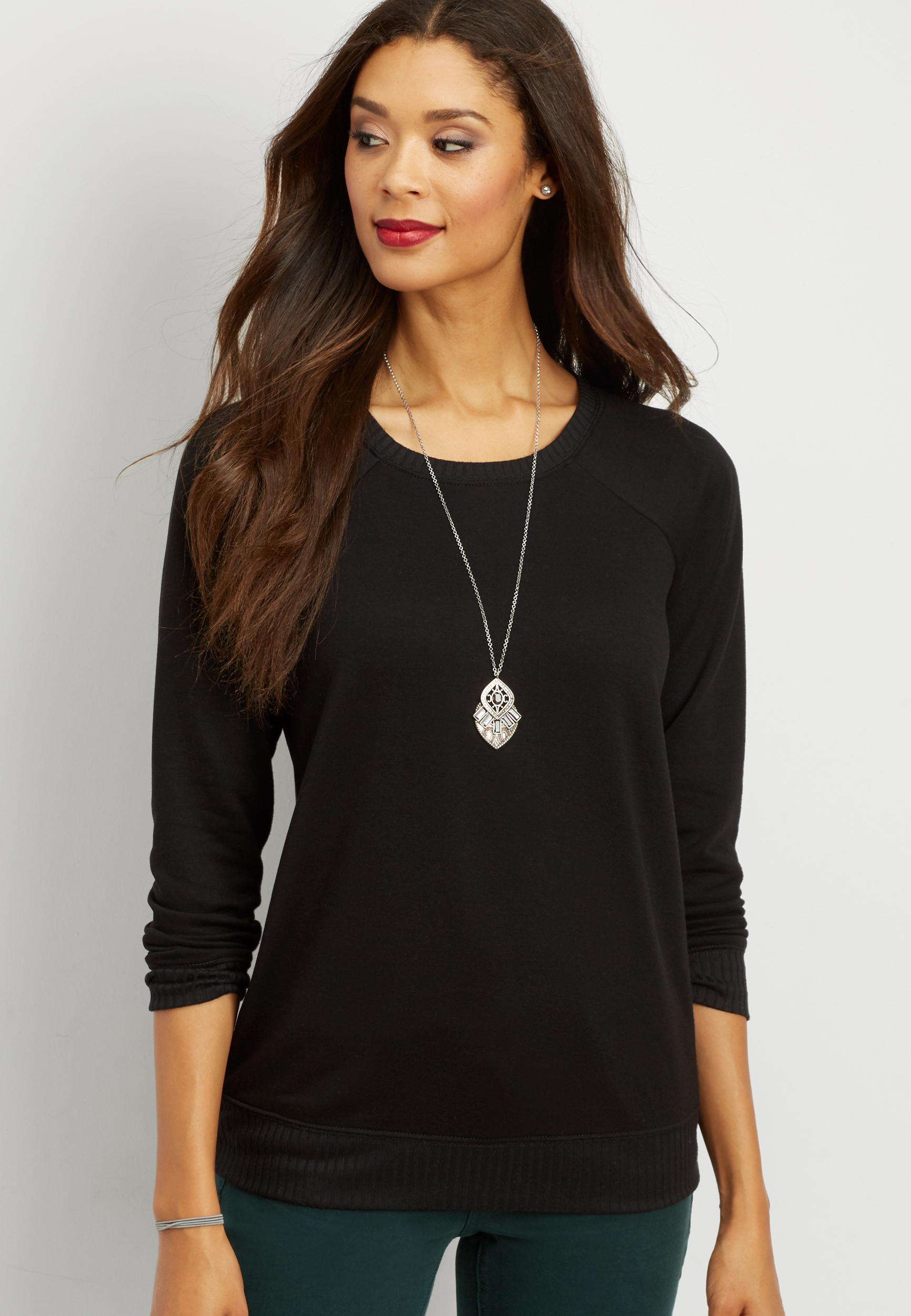 solid pullover sweatshirt | maurices