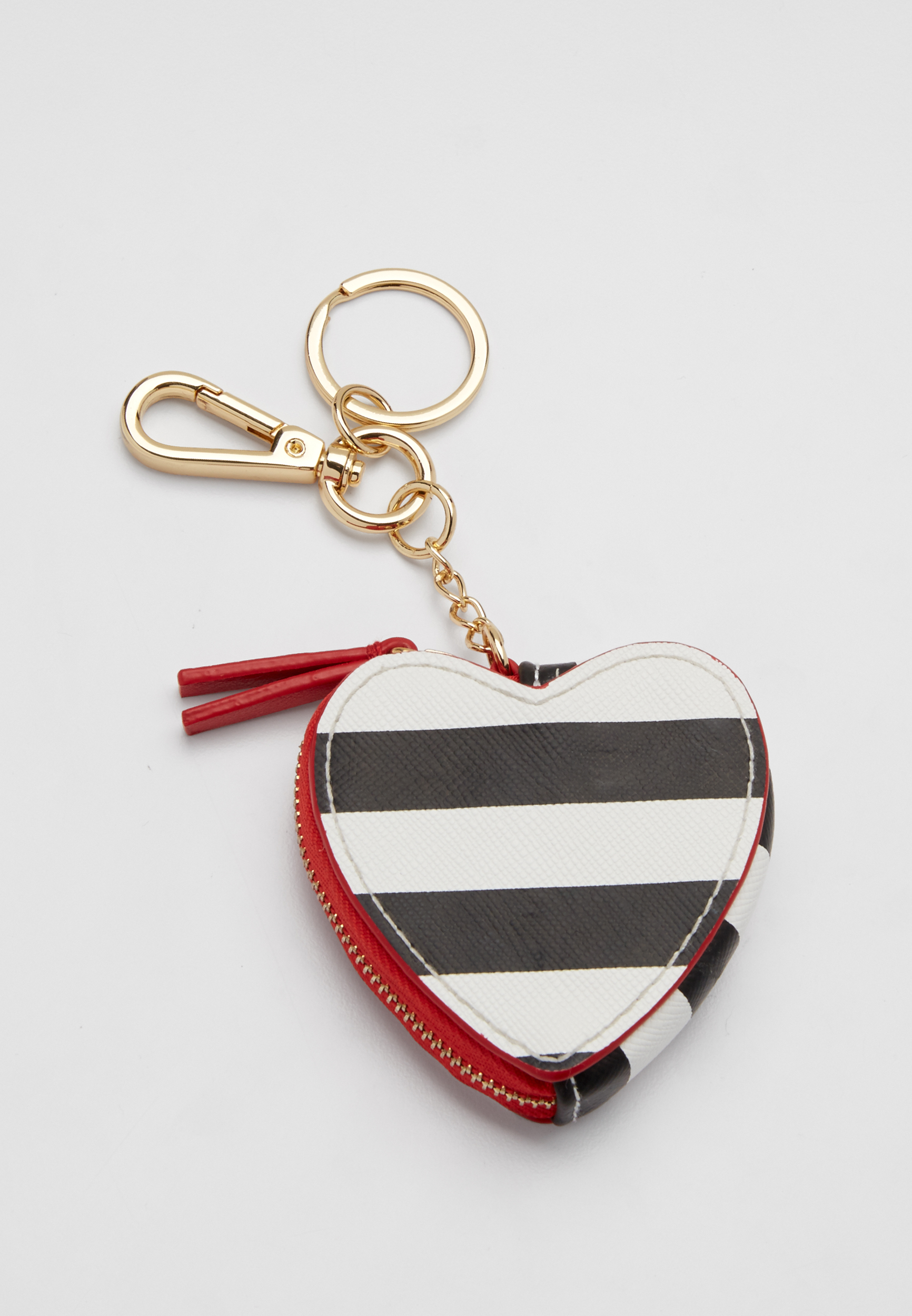 striped heart coin purse handbag charm | maurices